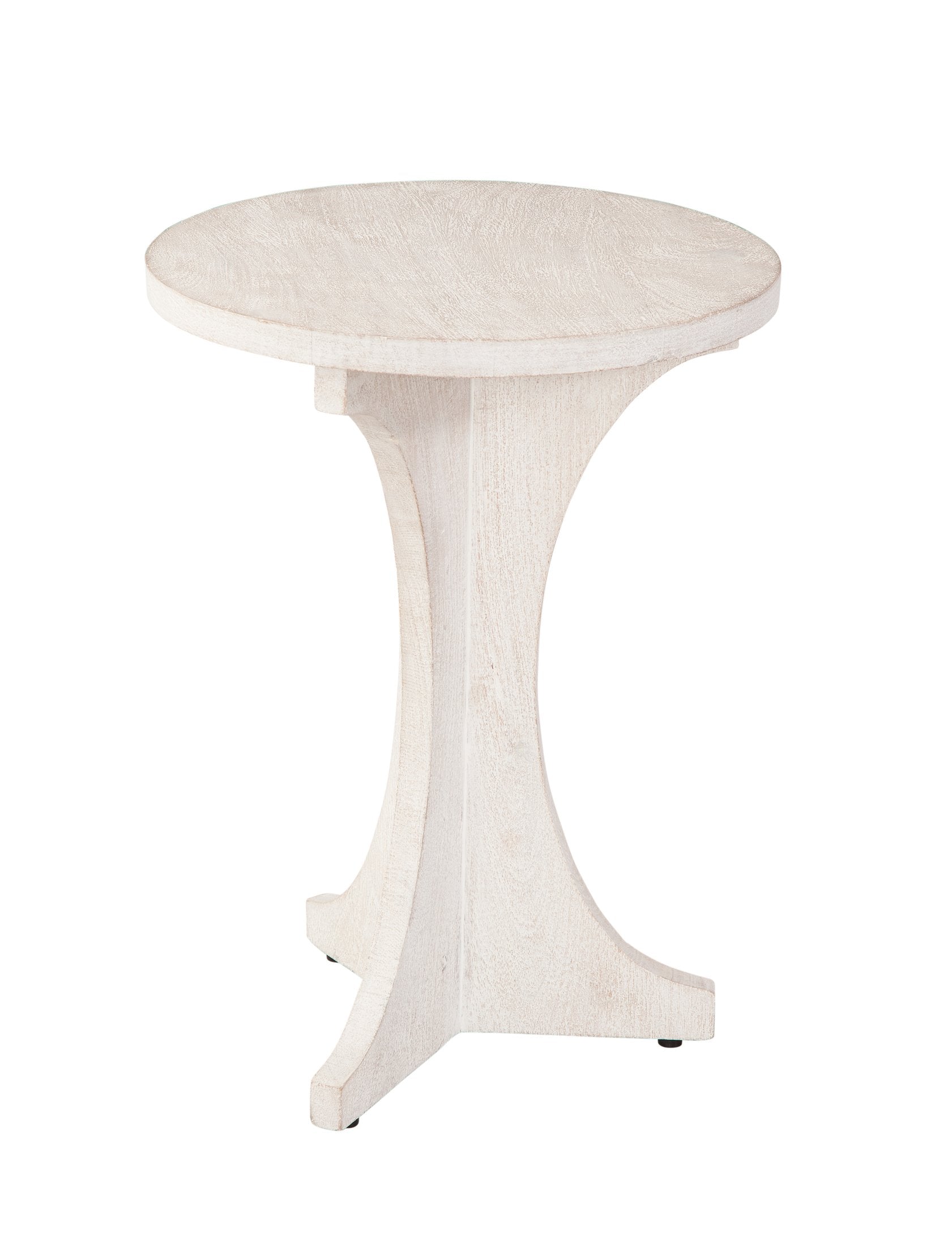 Tait Accent Table - Boho Coastal Design with Solid Mango Wood & Textur