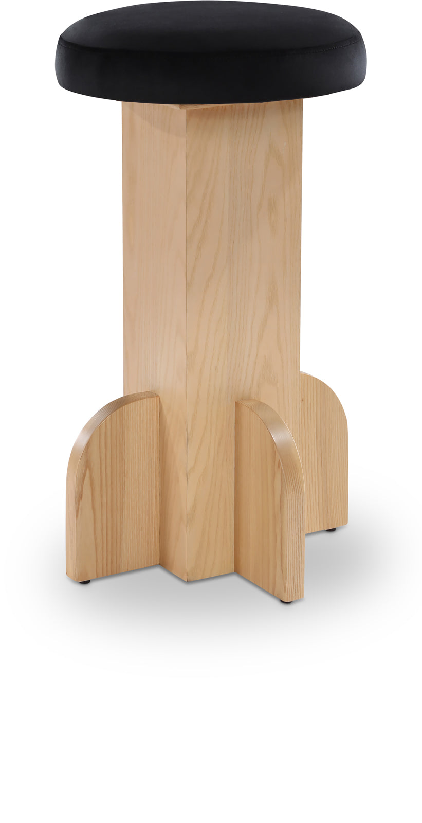 Wyatt Stool - Art Deco Velvet Bar or Counter Stool with Luxe Cushioned
