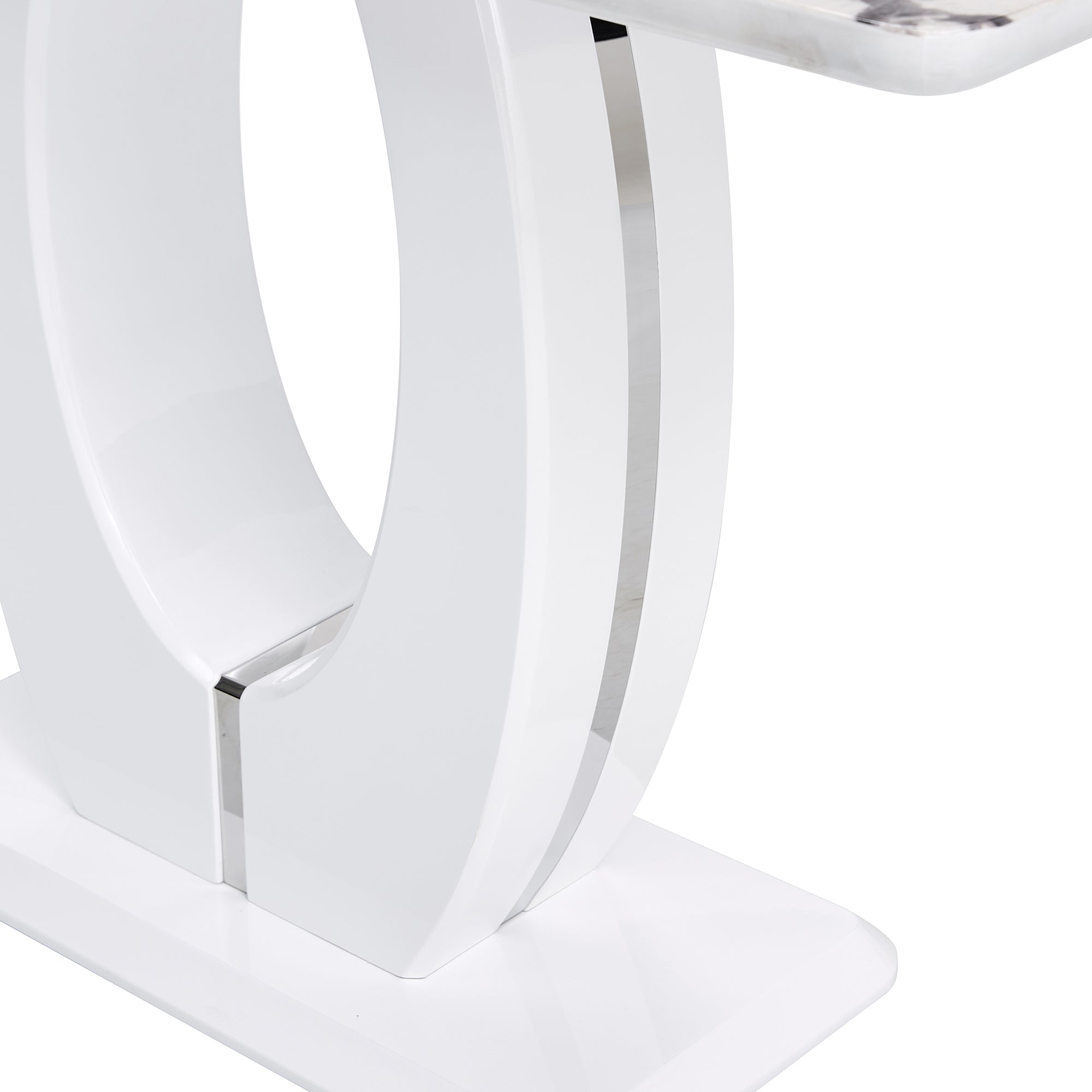 Modern Glossy White Rectangular Counter Bar Table 47.24"x18.11"x29.52"