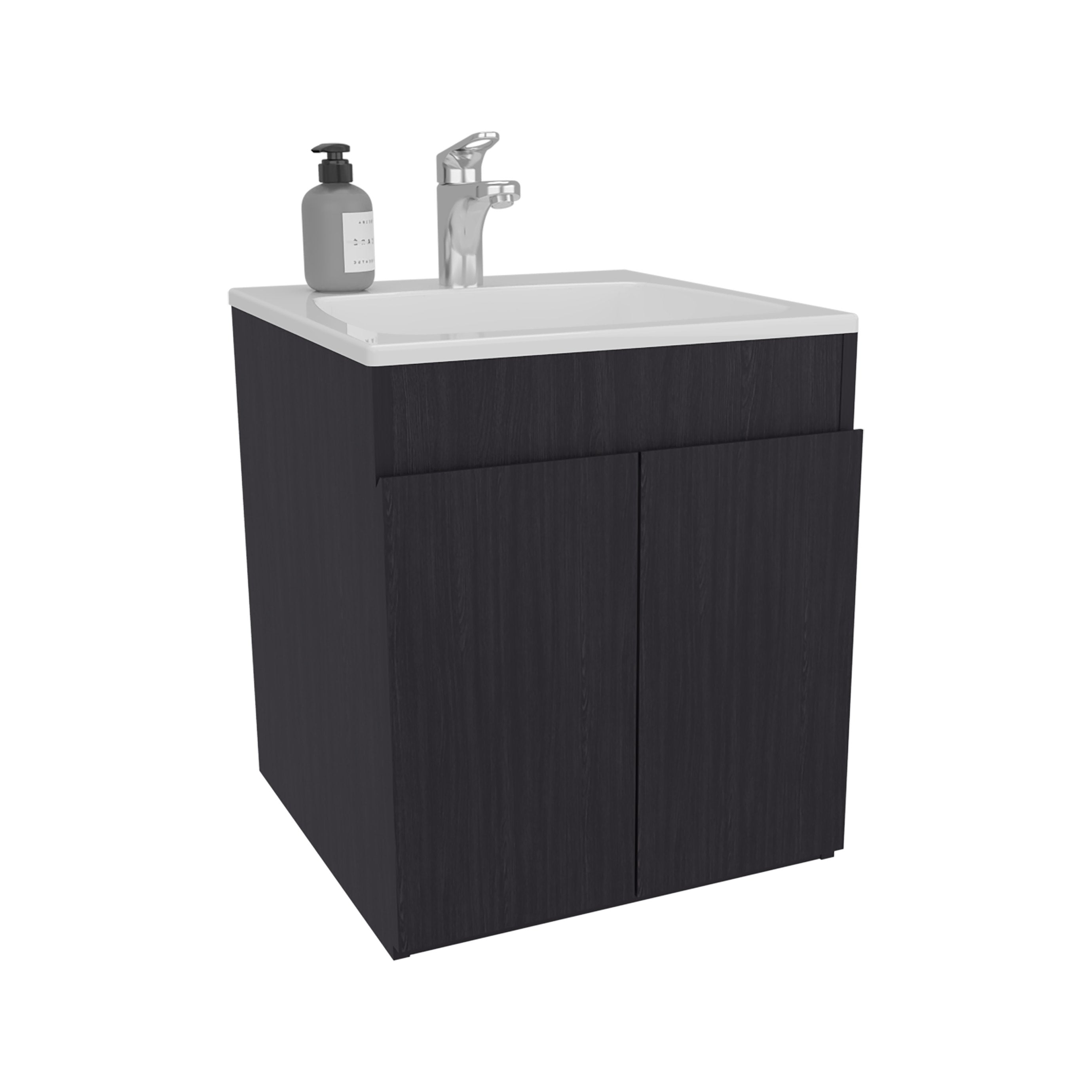 Bathroom Compact Vanity Cabinet 20.8" H – Engineered Wood Two-Door Sto
