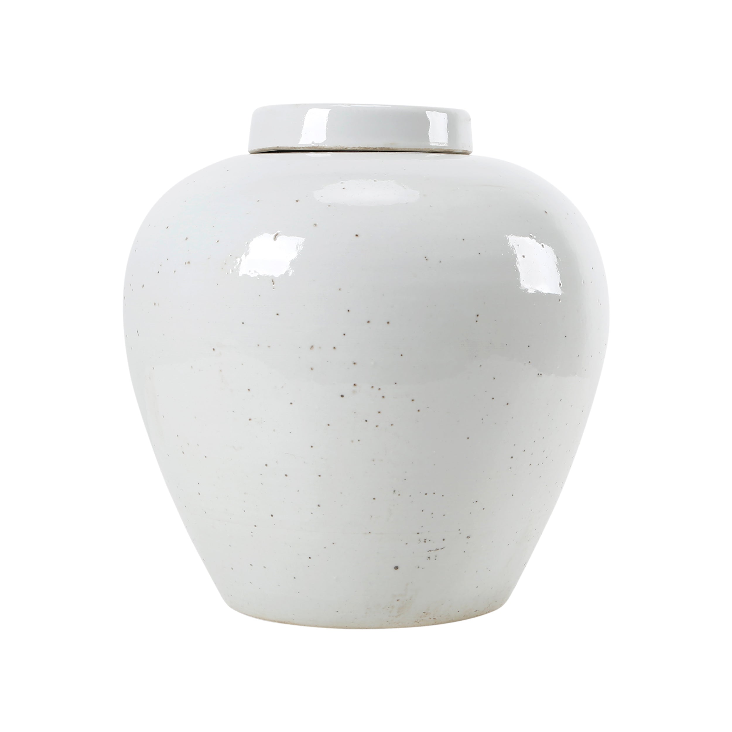 Clara Off White Porcelain Round Jar with Lid – Stylish 13x13 Storage S