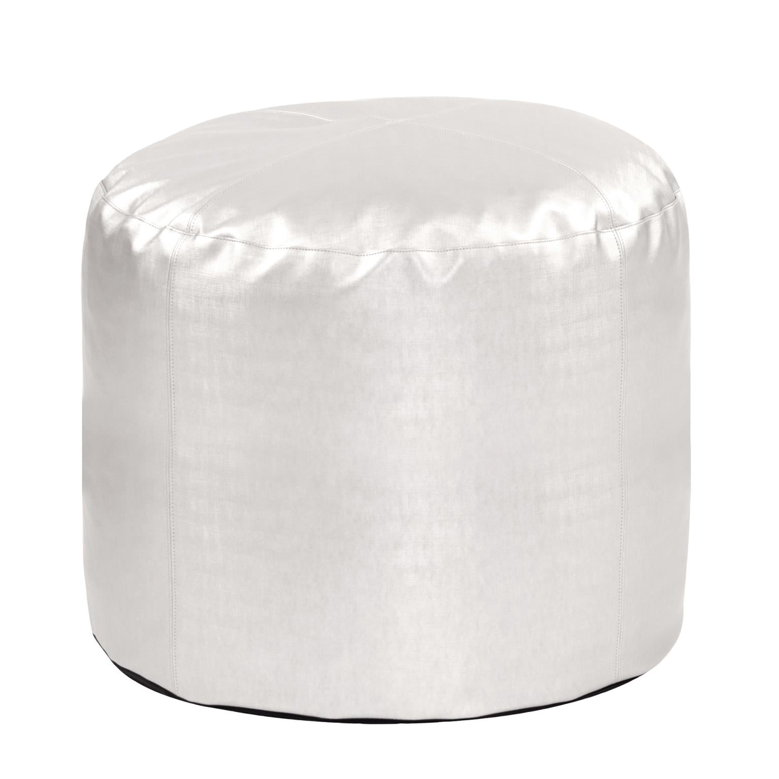Tall Pouf Luxe Mercury