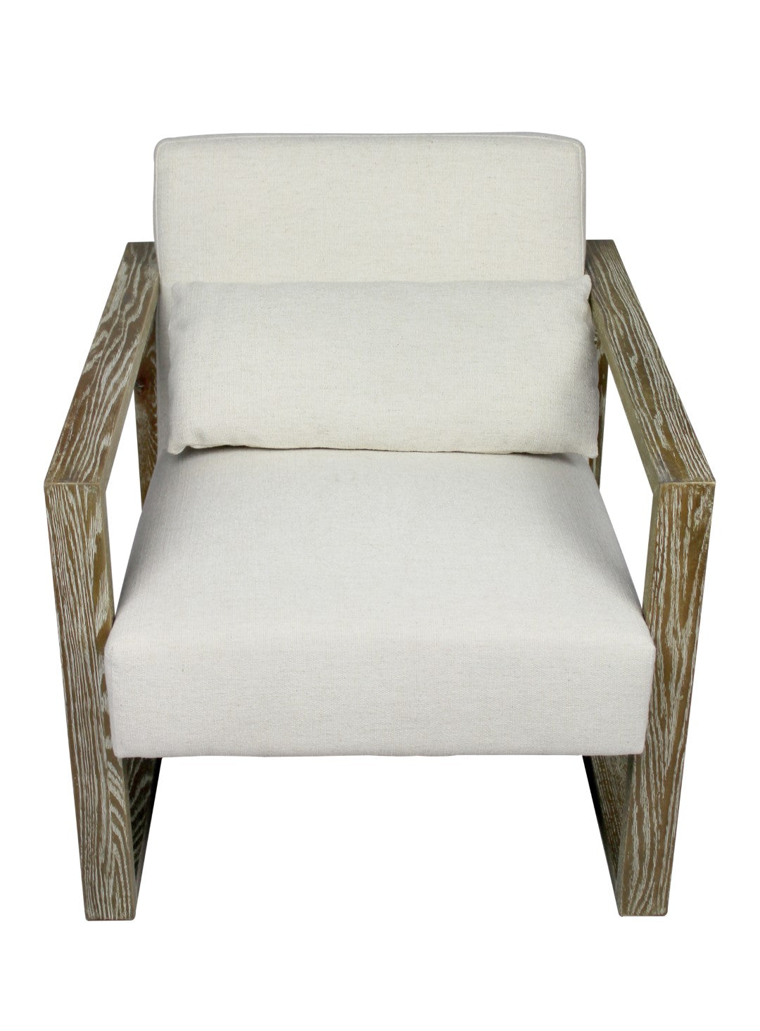 Nash Arm Chair - Chic Ivory Upholstered Design with Solid Oak Frame fo