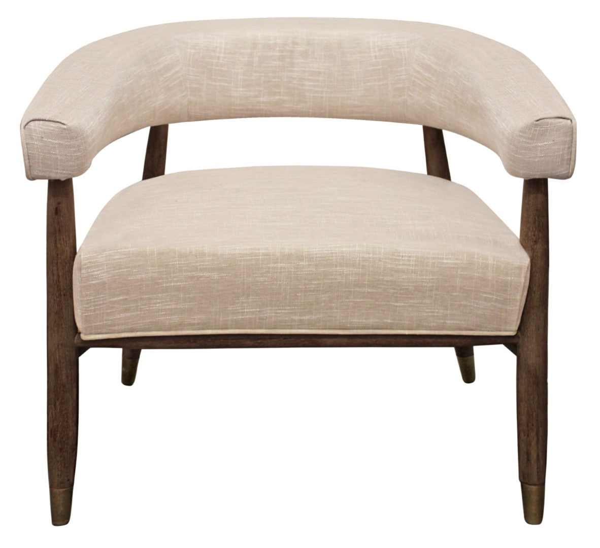 Quinn Ivory Arm Chair - Chic Upholstered Design with Solid Wood Frame