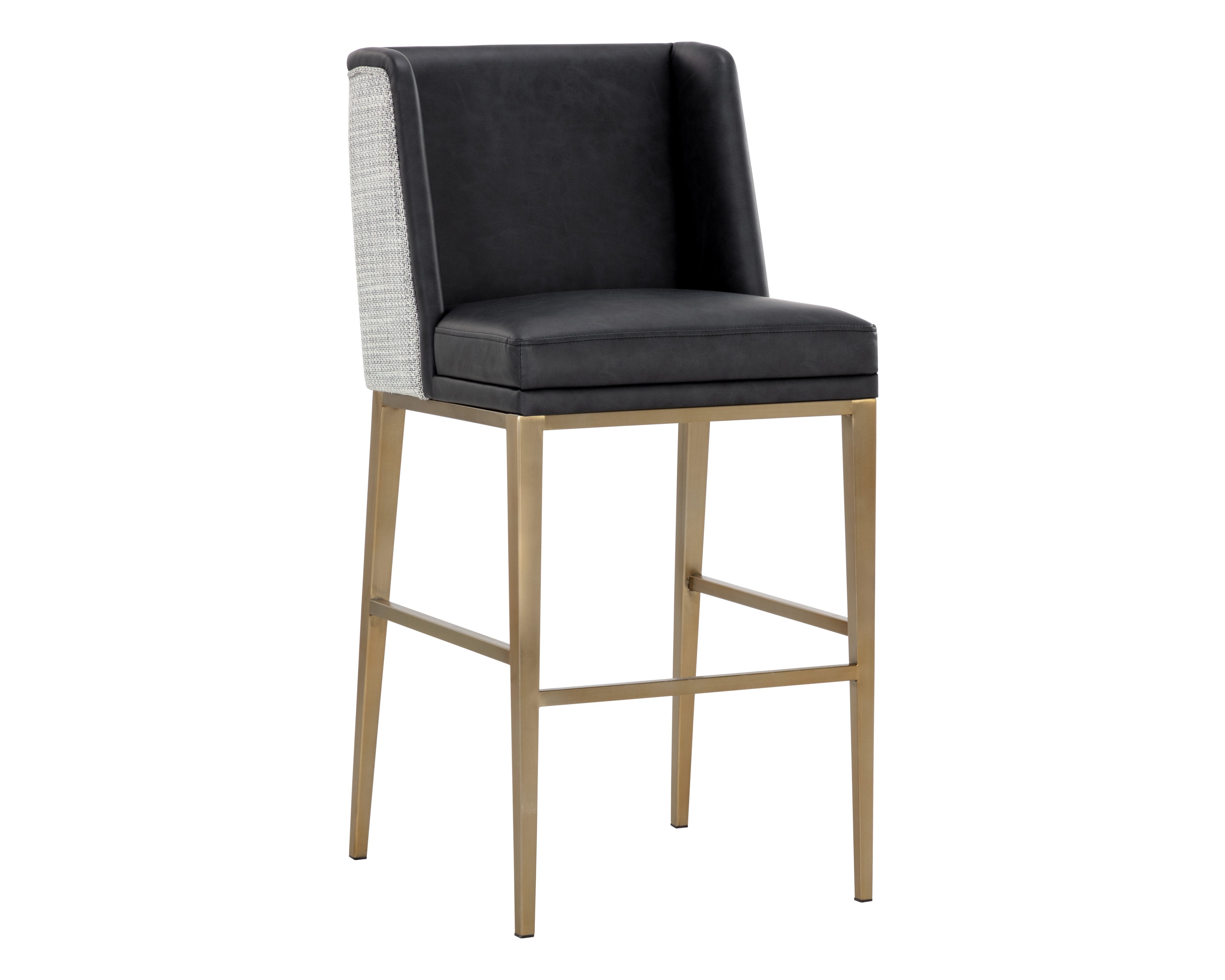 Joplin Elegant Bar/Counter Stool with Luxurious Upholstery and Stylish