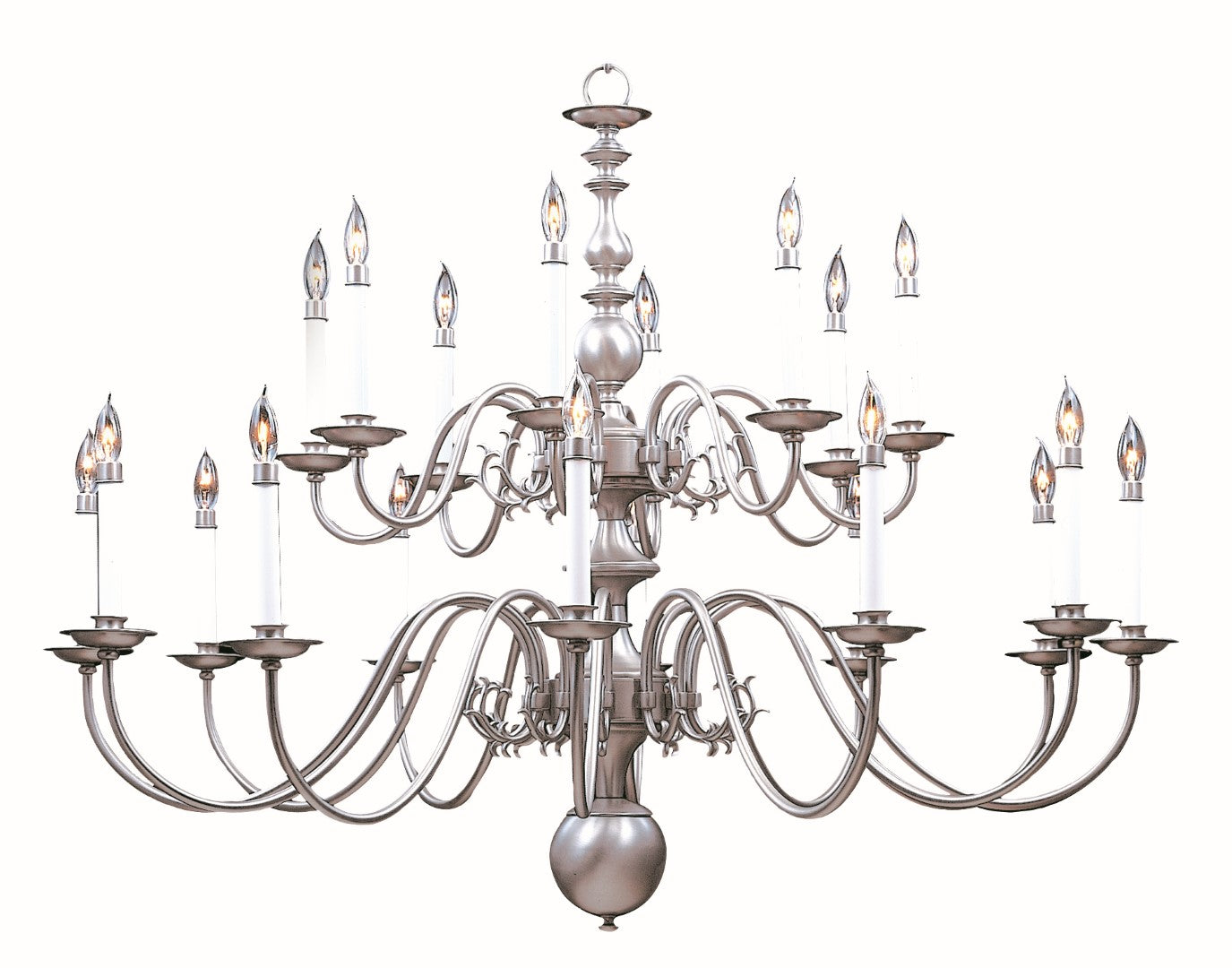 20-Light Elegant Colonial Jamestown Foyer Chandelier - Timeless Style