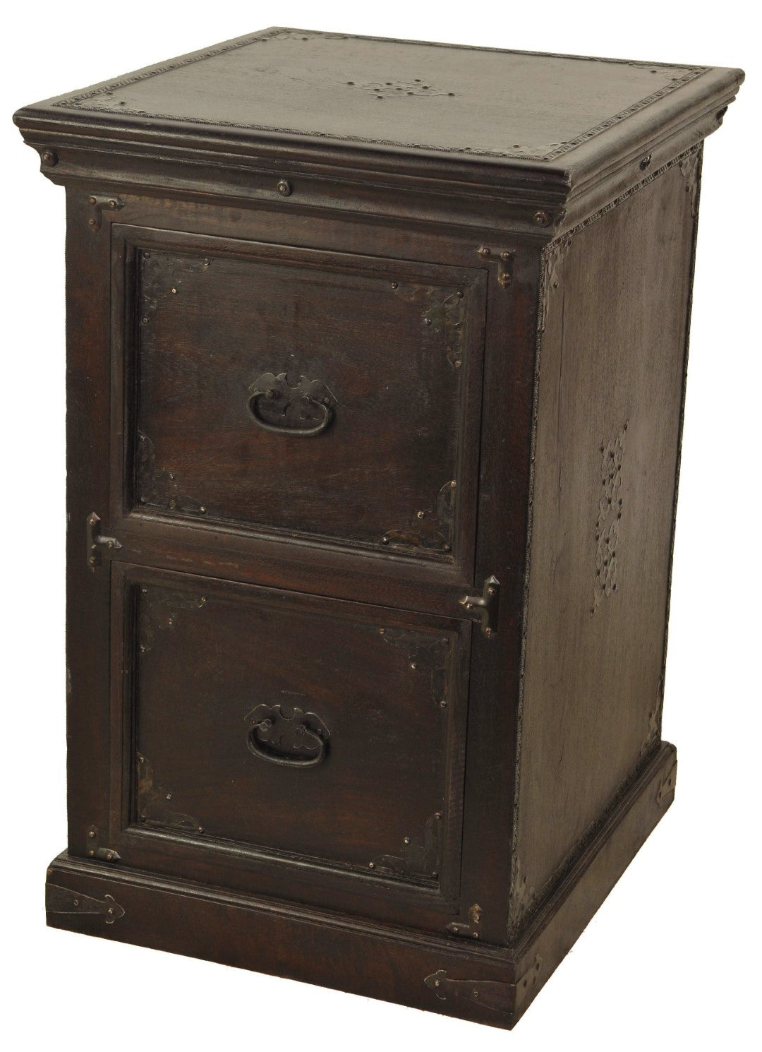 Pendleton Filing Cabinet – Handcrafted Solid Acacia Wood with Unique F