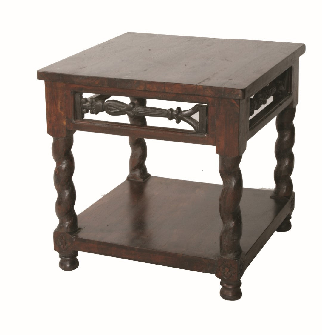 Babylon End Table - Exquisite Solid Acacia Wood Craftsmanship with Ele