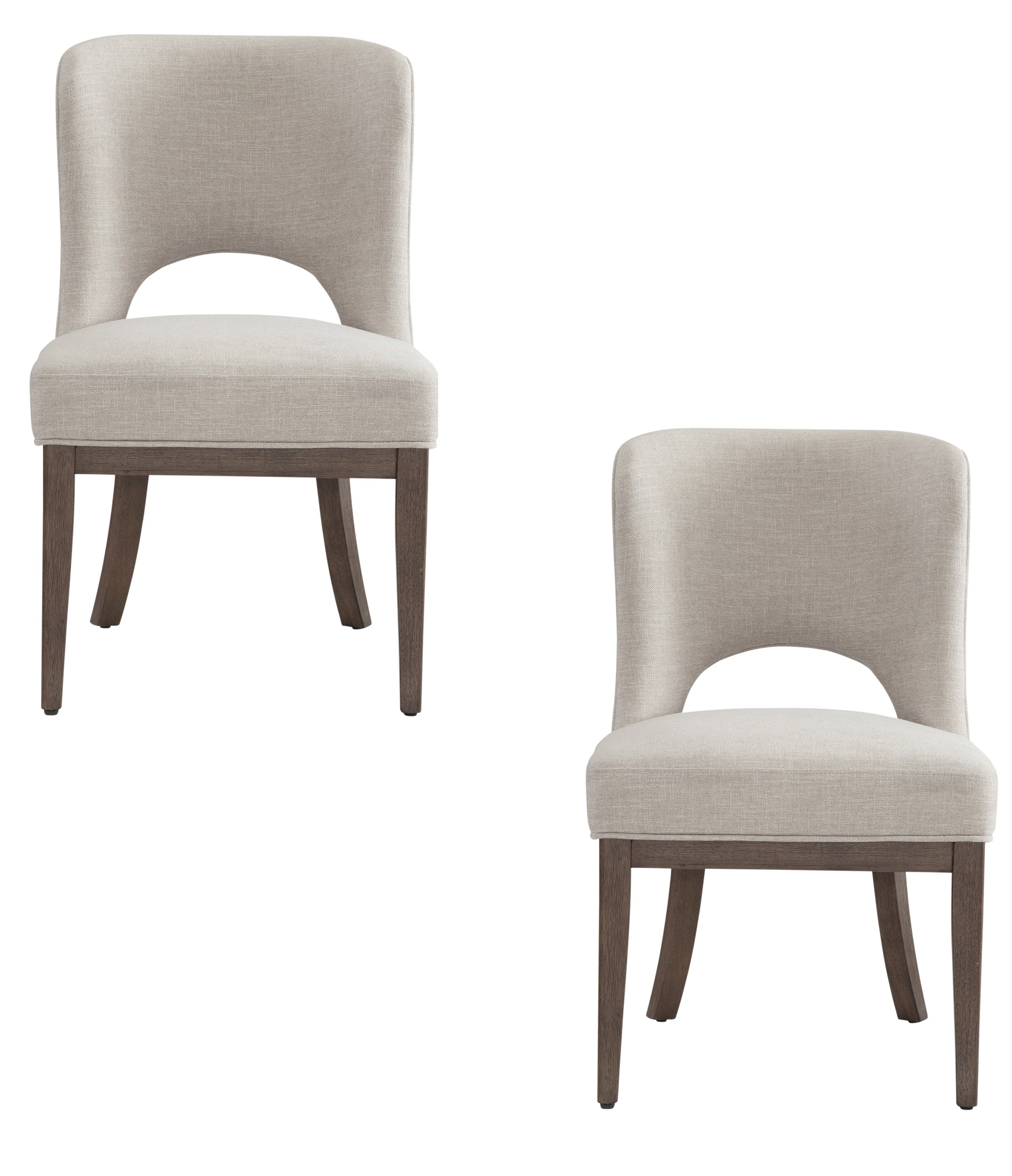 Trevino Dining Chair Set of 2 – Elegant Comfort with Curved Back, Ches