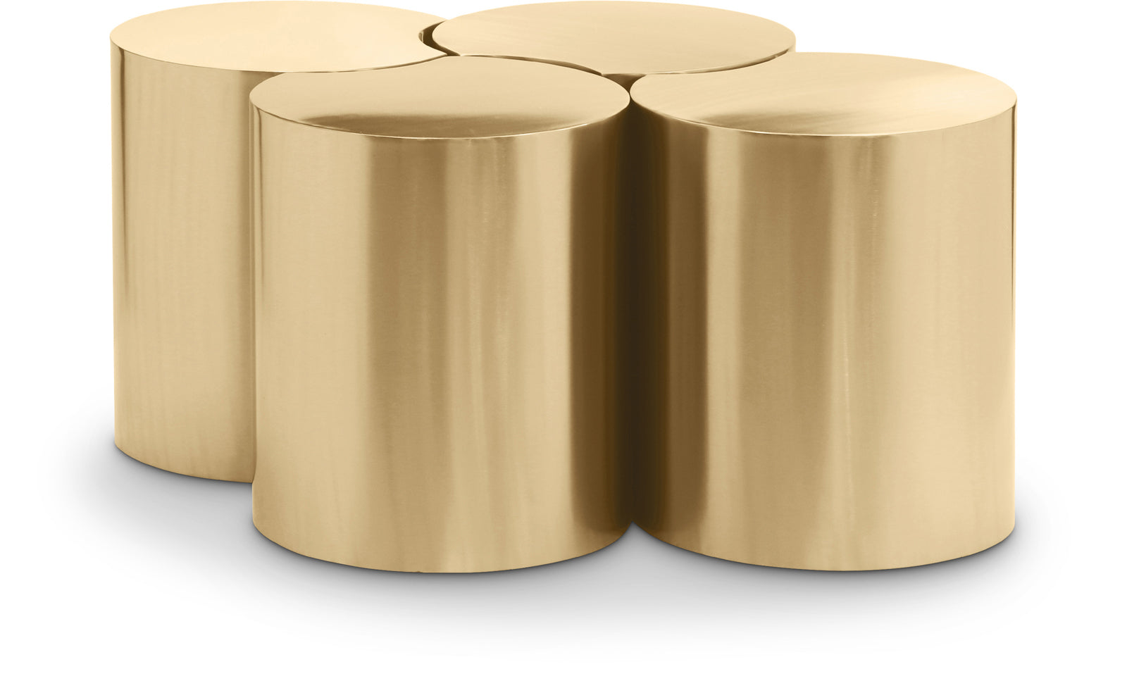 Dimple Coffee Table - Contemporary Brushed Iron Design with Modular Sh
