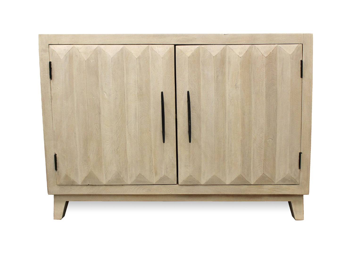 Bayside Hand-Carved 2-Door Console Sideboard in Solid Acacia Wood – El