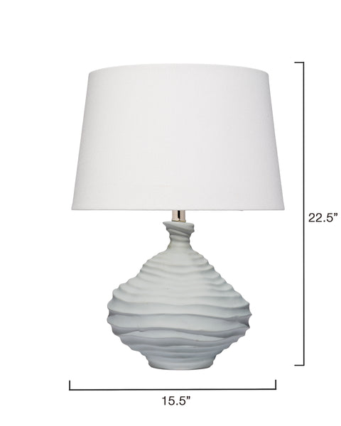 Oasis Ceramic Table Lamp with Linen Shade – English Elm