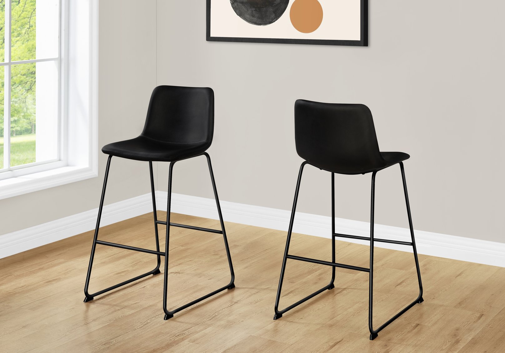 Office Chair - Modern Bar Height Design with Supportive Curved Backres