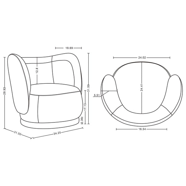 Siri Modern Accent Chair – English Elm