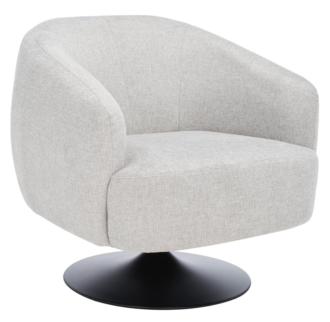 Ezro Upholstered Accent Chair - Chic Modern Barrel Design With Swivel