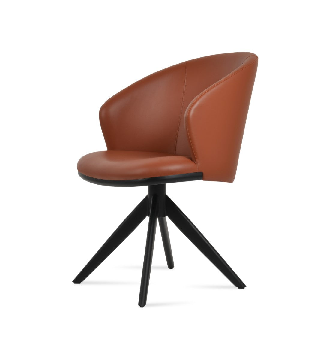 Athena Sword Swivel Armchair Dining Chair - Ergonomic Leatherette, 2-Y