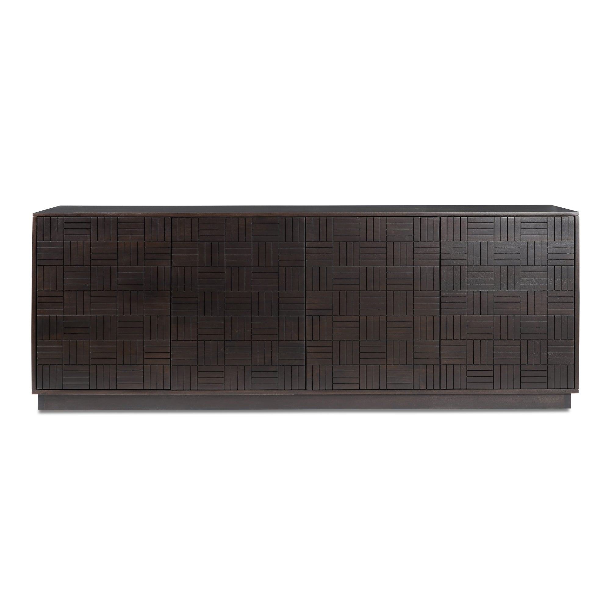 Denman 4-Door Sideboard - Elegant Solid Mango Wood Design with Unique