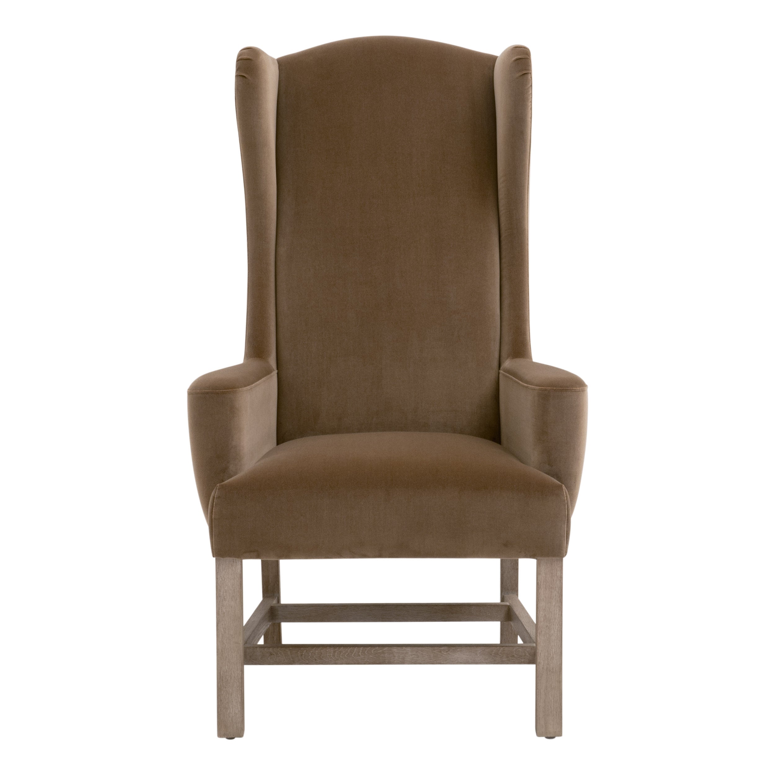 Bennett Arm Chair: Elegant Velvet Upholstered Accent Chair with Wingba