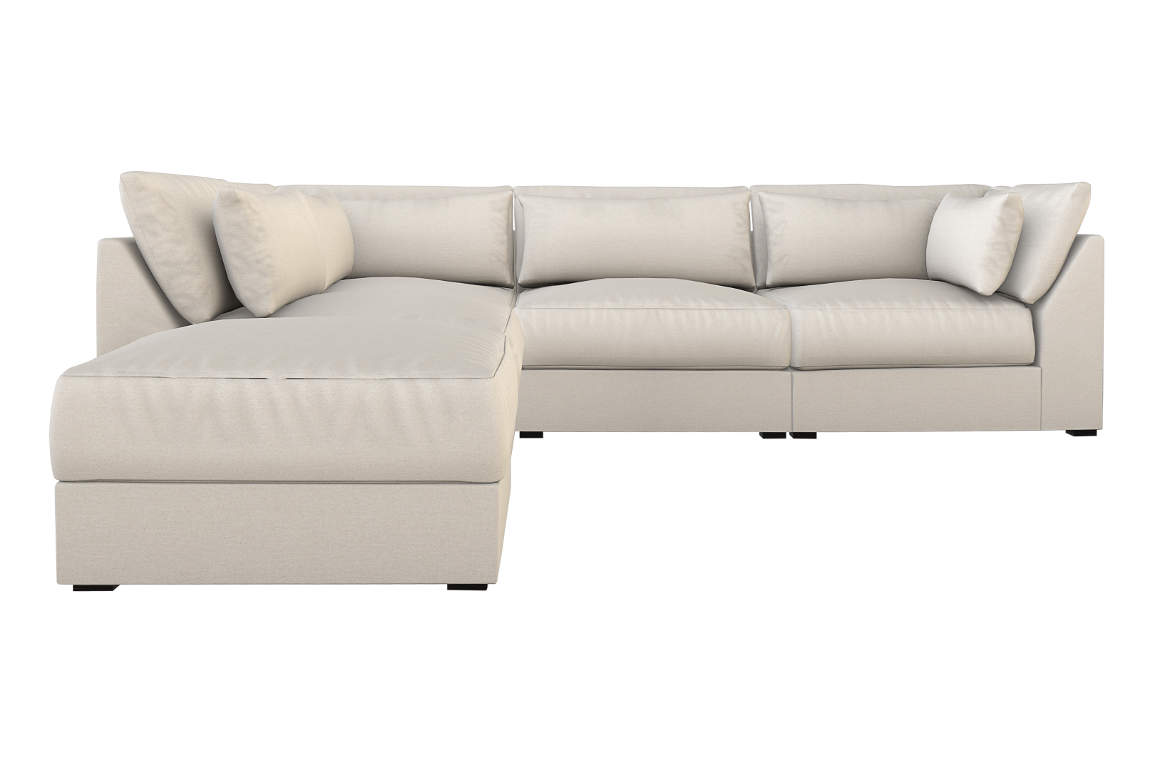 Cali Modular Corner Sofa - Modern Slim Track Arm Design Perfect For St
