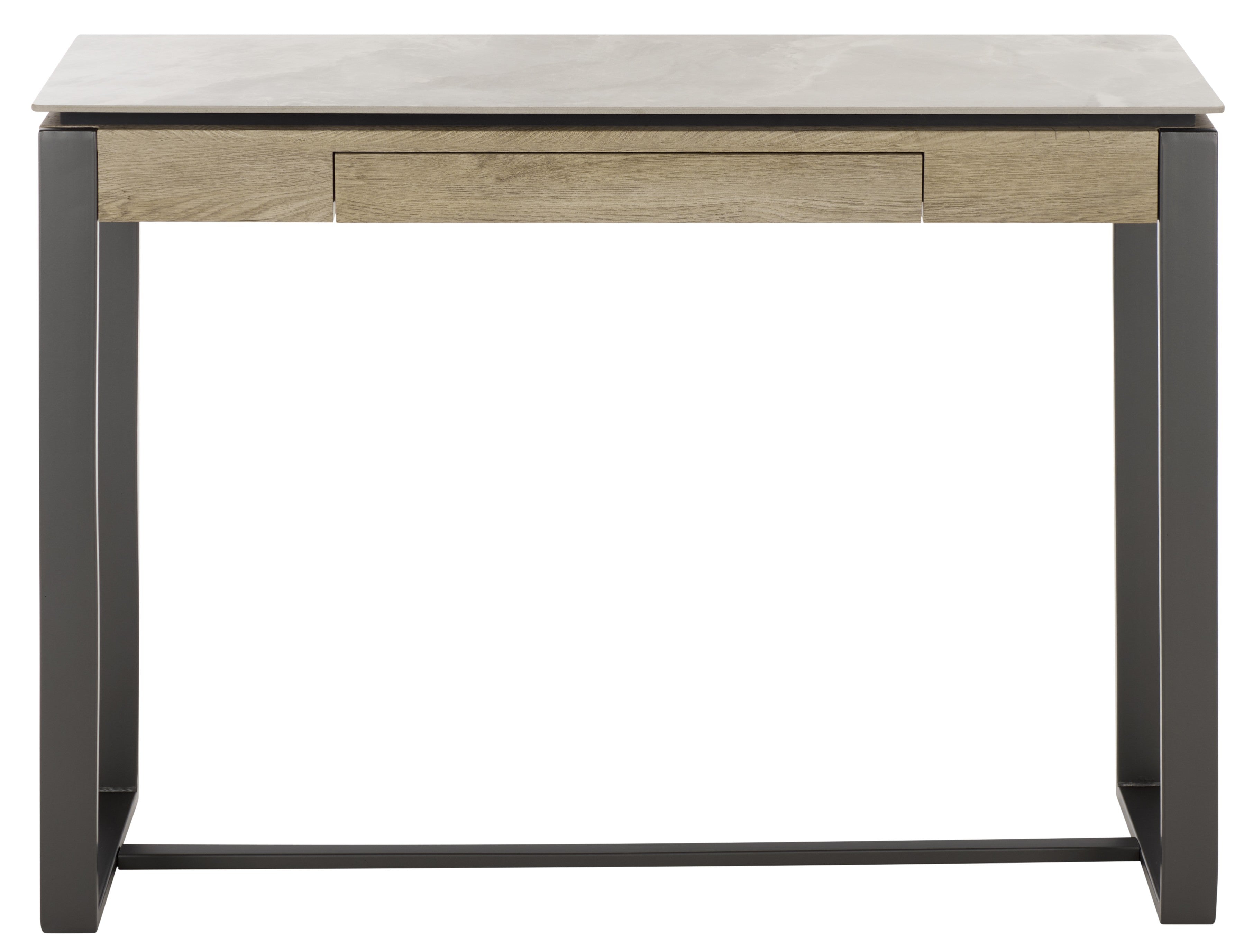 Kota Console Table Stone Top Powder Coated Metal Frame Modern Entryway
