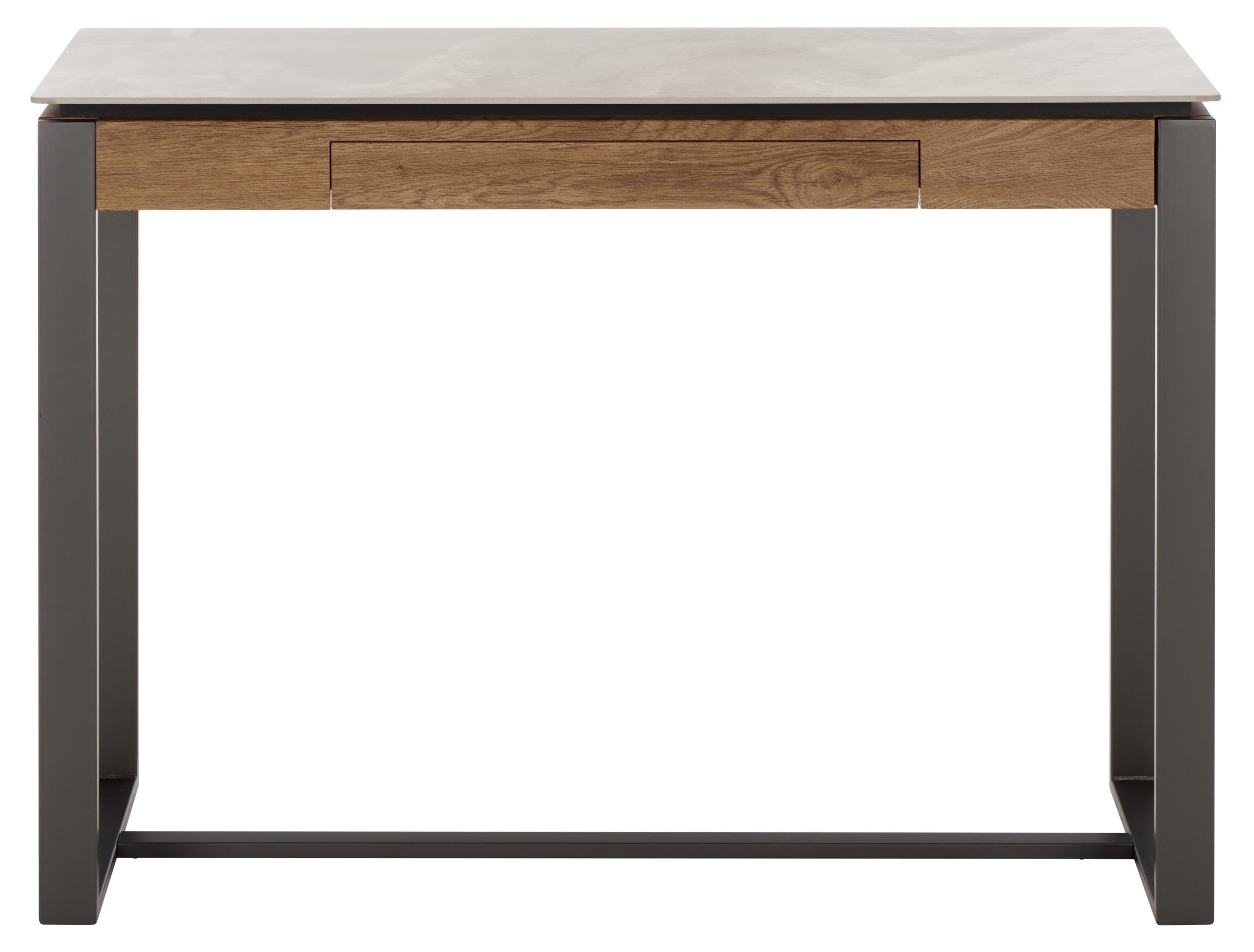 Kota Console Table Stone Top Powder Coated Metal Frame Modern Entryway