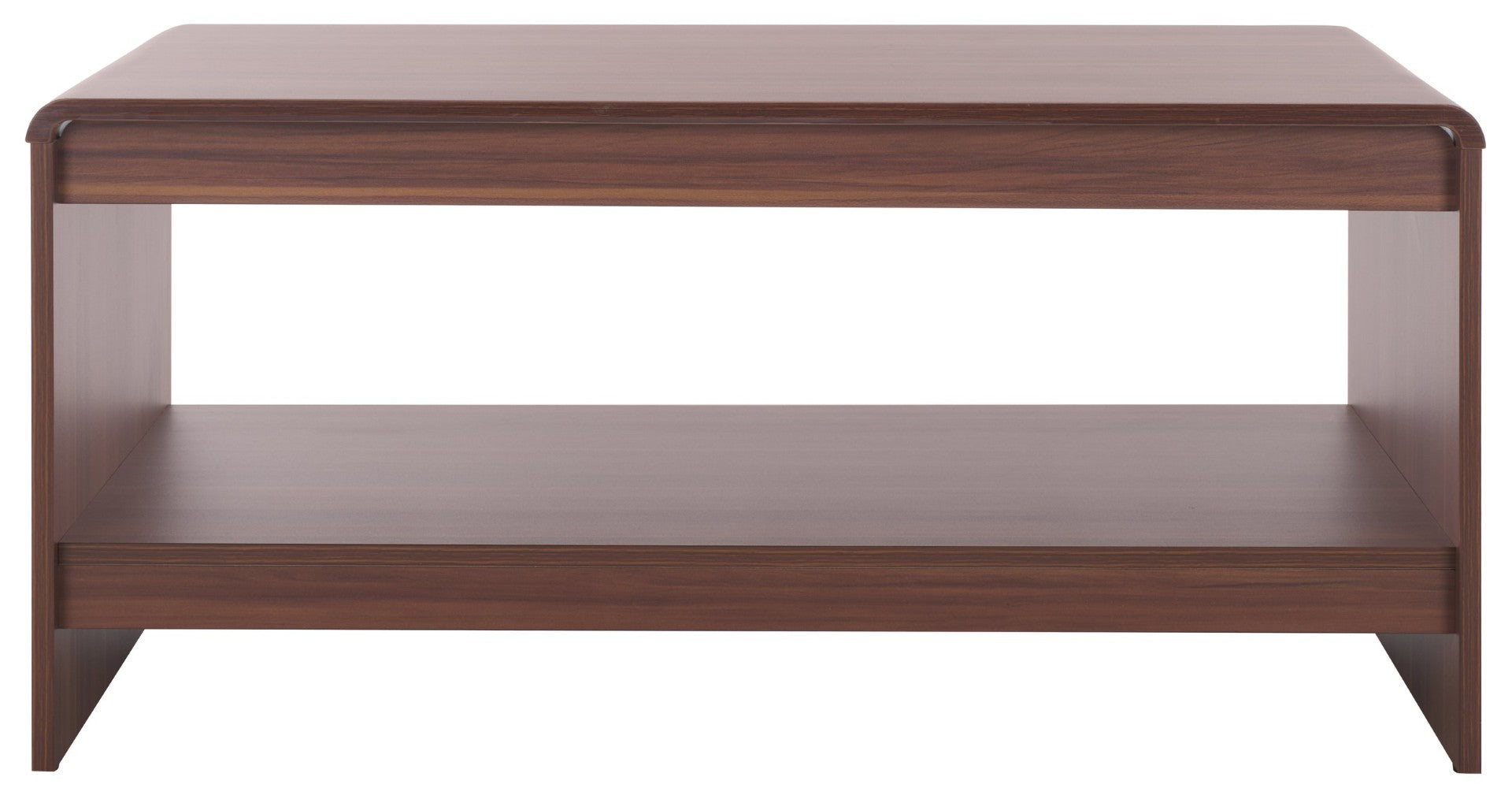 Arsenio Coffee Table - Contemporary Waterfall Design With Open Storage