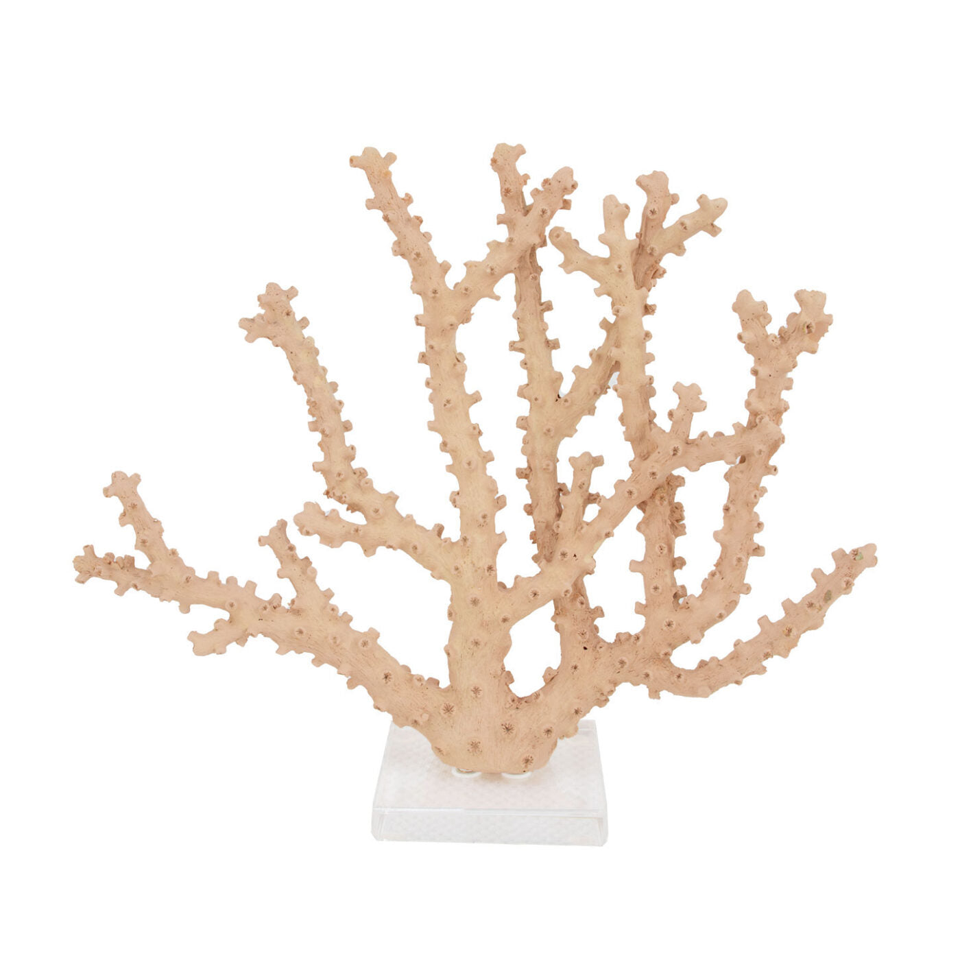 Coral Pink 80333 - Elegant Resin Decor with Clear Acrylic Finish, 13"