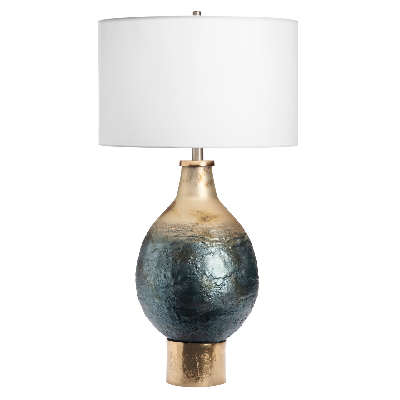 Beverly Table Lamp - Elegant Gold & Blue Ombre Finish, 32.25" High, Pe