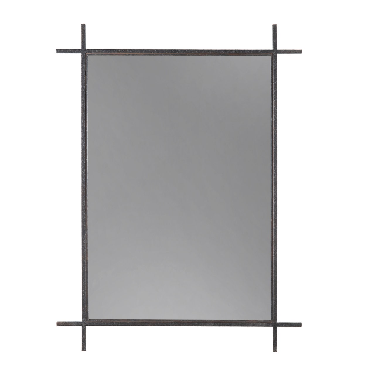 Pierce Mirror - Elegant Black Framed Accent Piece with Decorative Edge