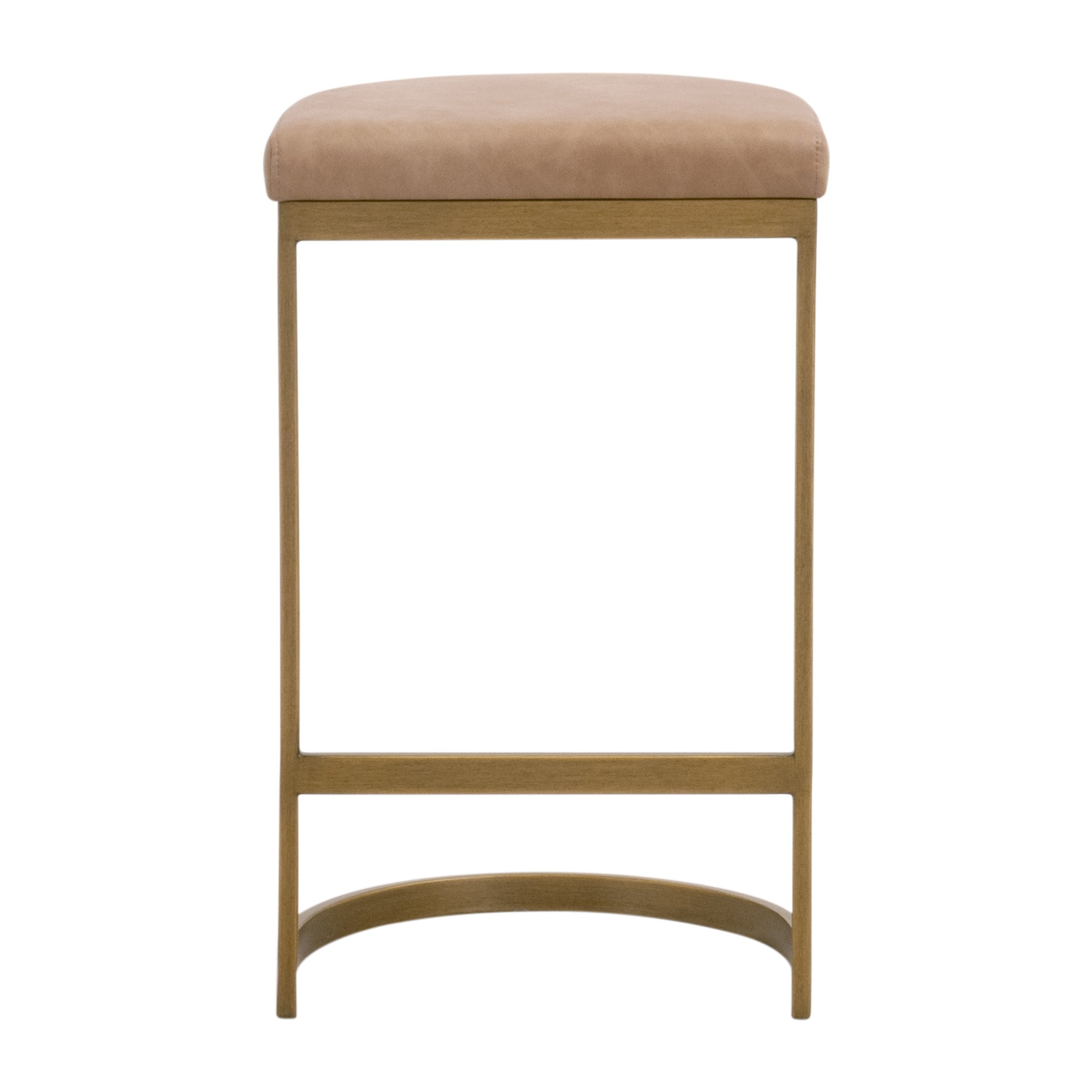Cresta Counter Stool - Elegant Backless Design in Ivanhoe Toast Vegan
