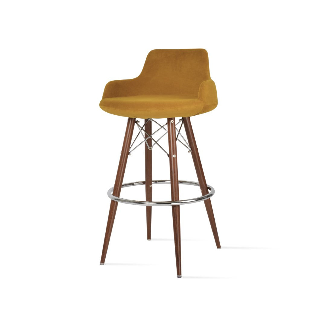Dervish Mw Counter Stools - Elegant Boucle, Velvet & Nubuck Fabrics wi