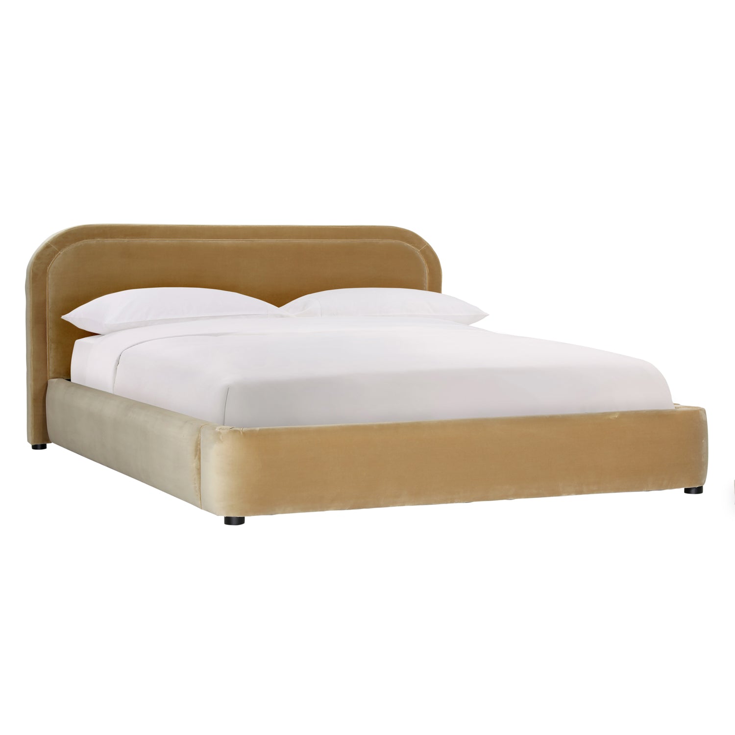 Agi King Bed Camel - Stylish Black Micro Cement & Metal Design, Perfec