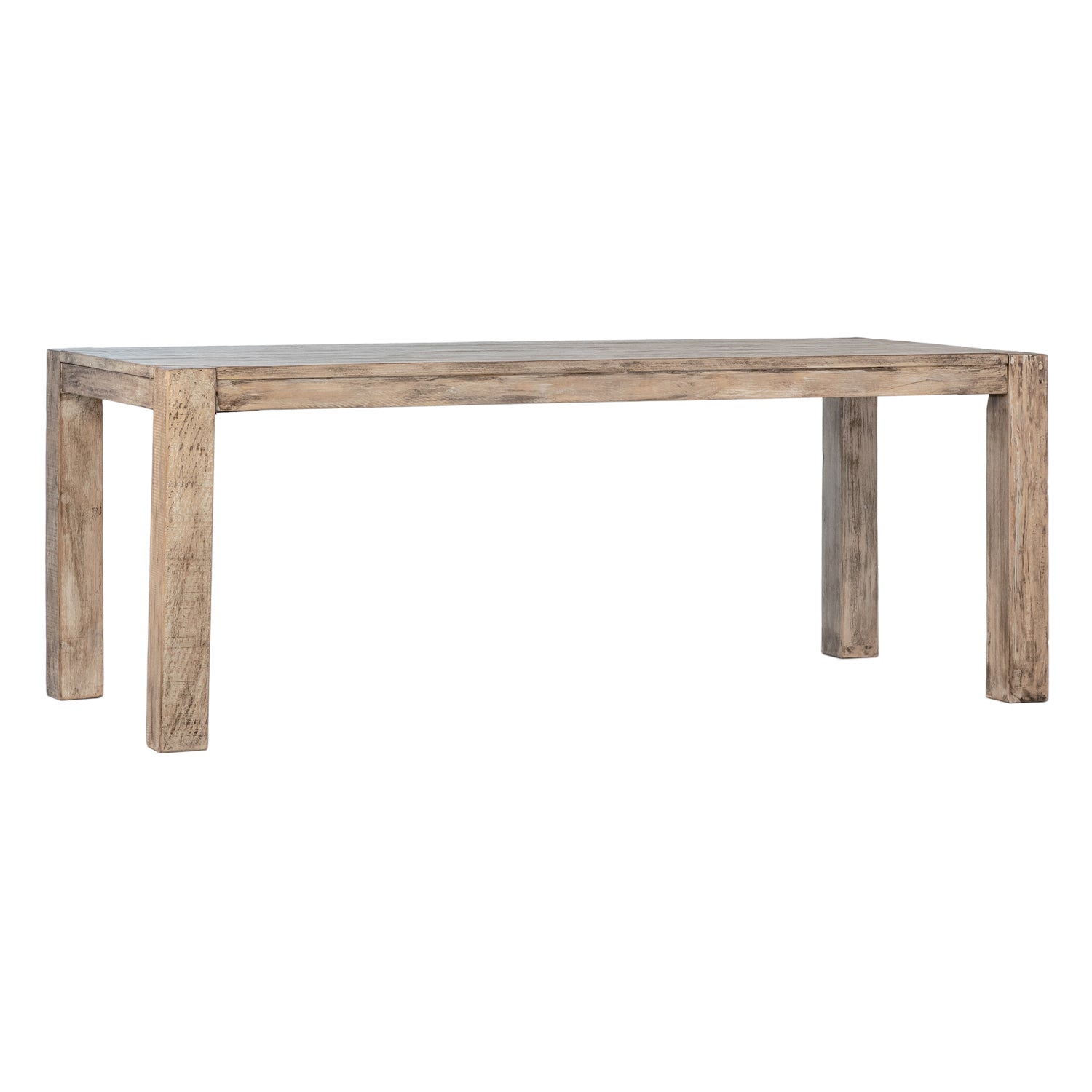 Parson Dining Table - Elegant Teak Wood & Wicker Design, Natural Finis