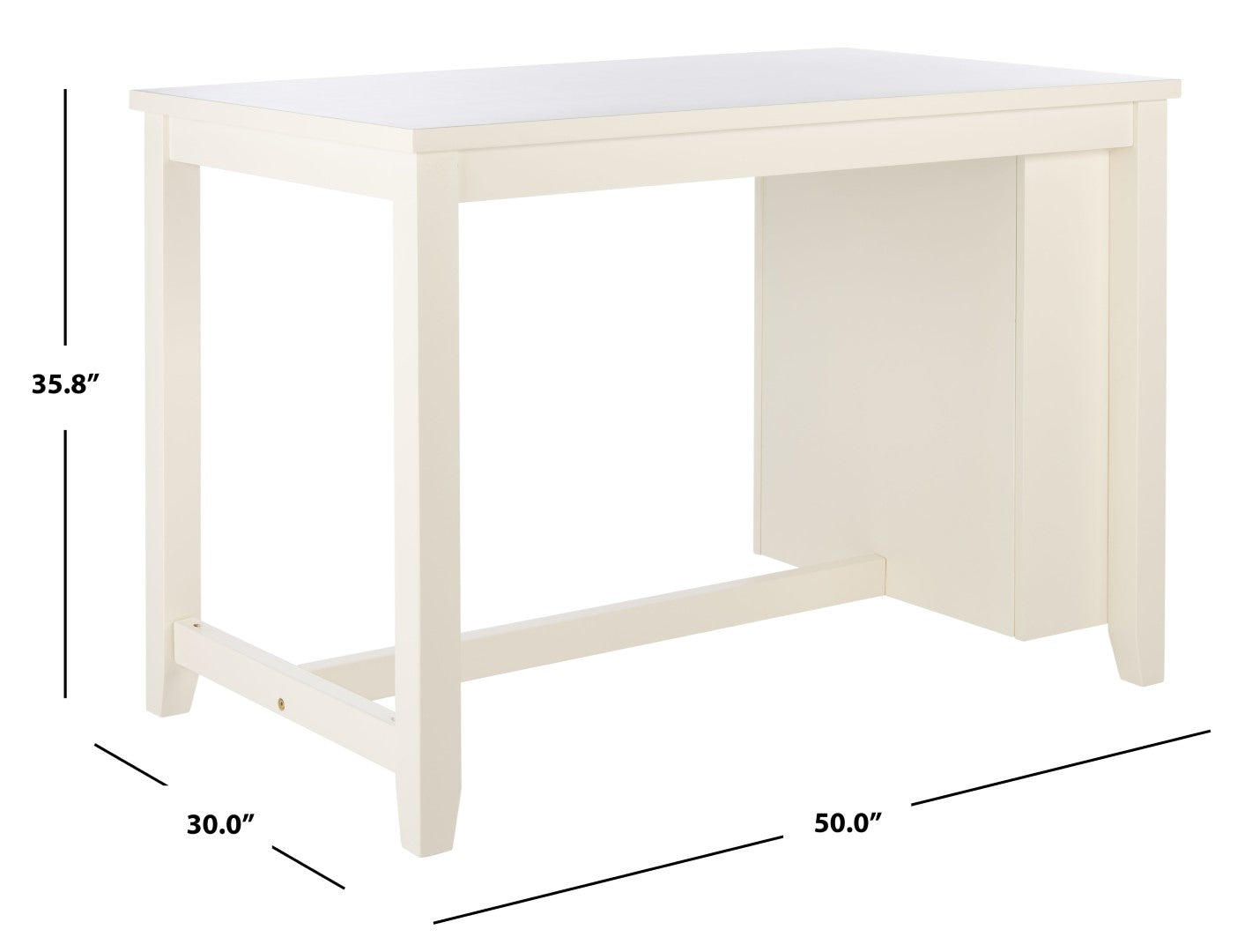 Aero Modern Rectangle Counter Table: Asymmetric Design With Birch Vene