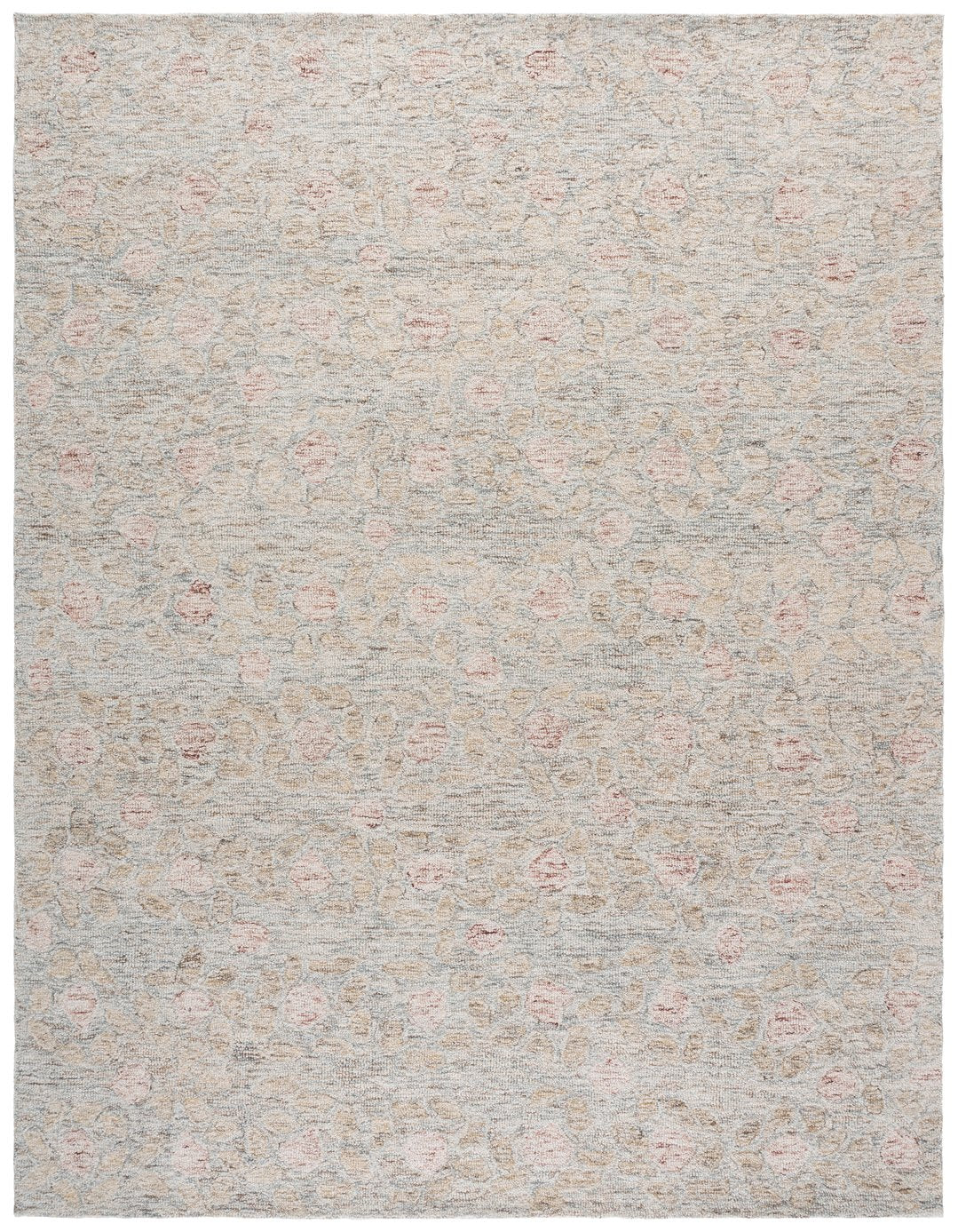 EBONY232B Elegant Hand Tufted Wool and Cotton Runner Rug with Floral D