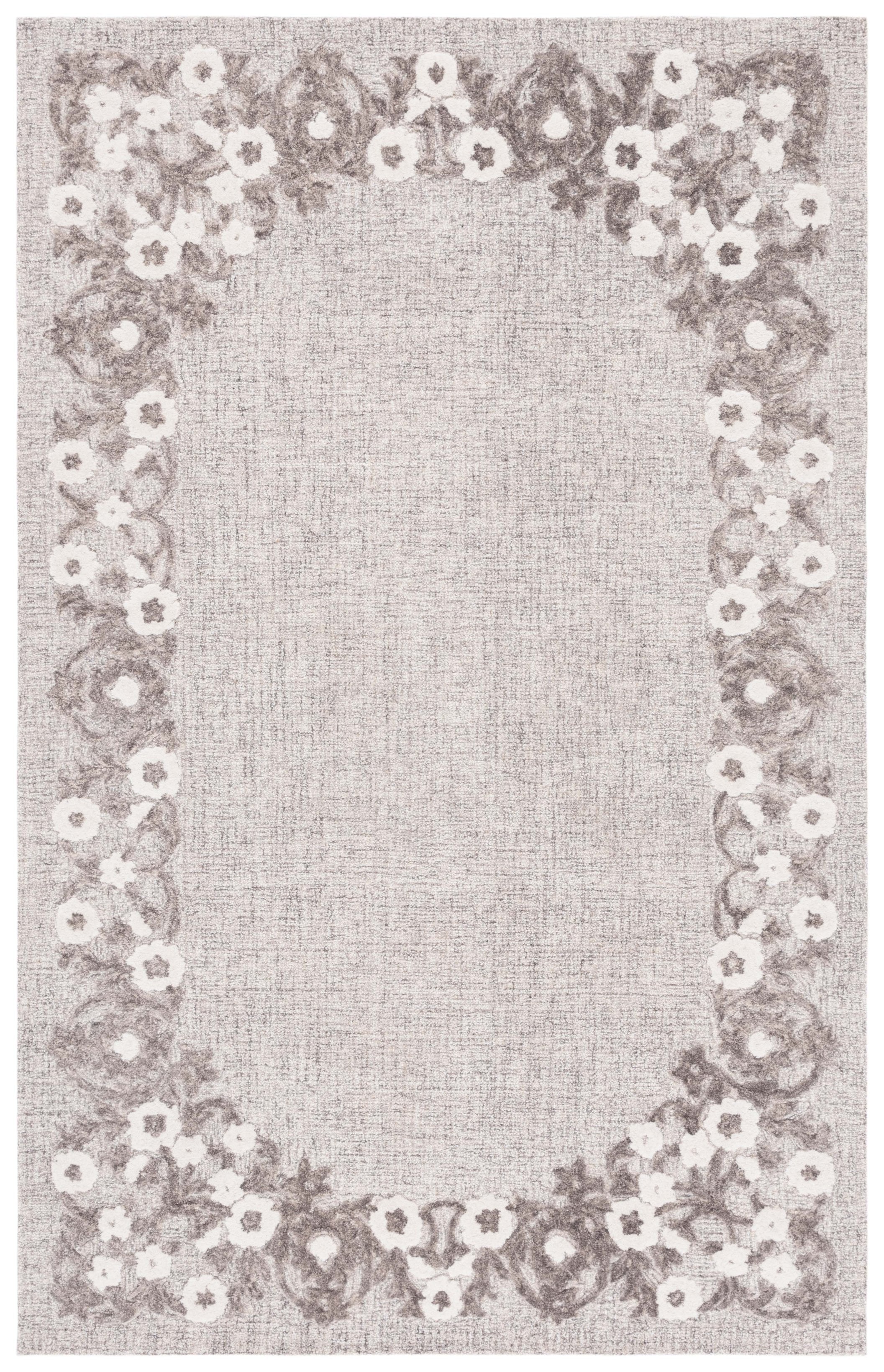 Ebony Hand-Tufted Wool-Cotton Blend Area Rug - Timeless Elegance For L