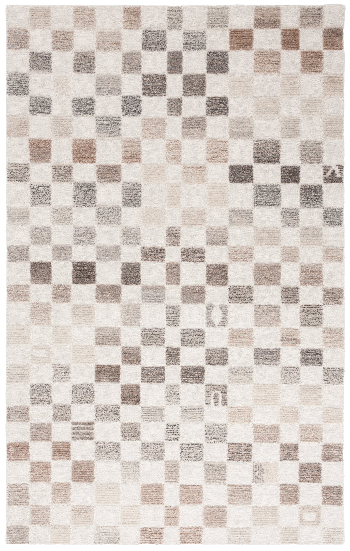 Ebony Hand-Tufted Wool Area Rug – Elegant Natural Beige, Luxury Comfor