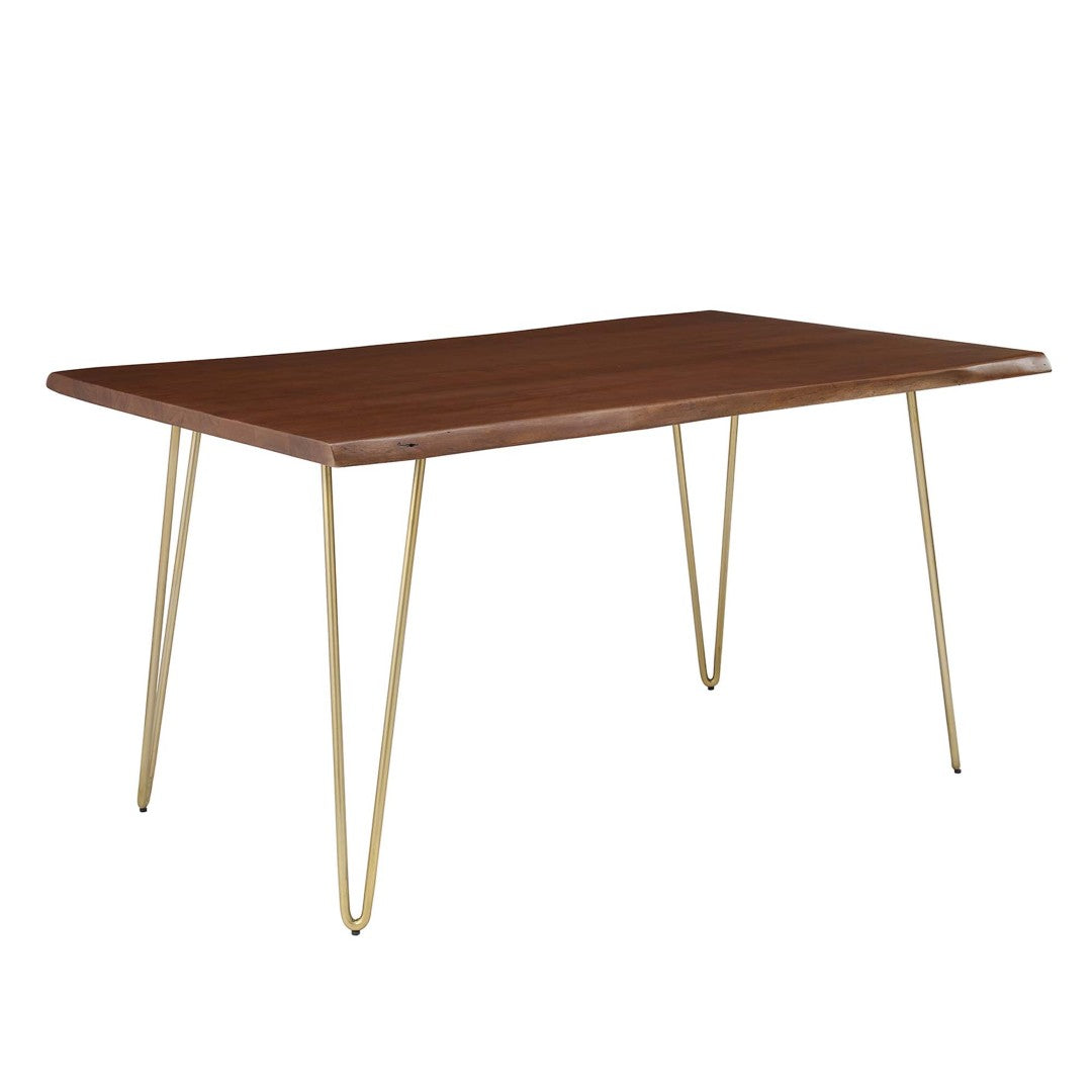 Ardor 60" Live Edge Acacia Wood Dining Table - Handcrafted Mid-Century