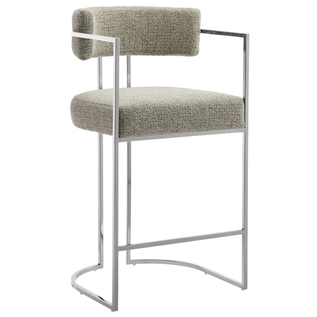 Huron Curved Back Counter Stool – Modern-Retro Design With Plush Comfo