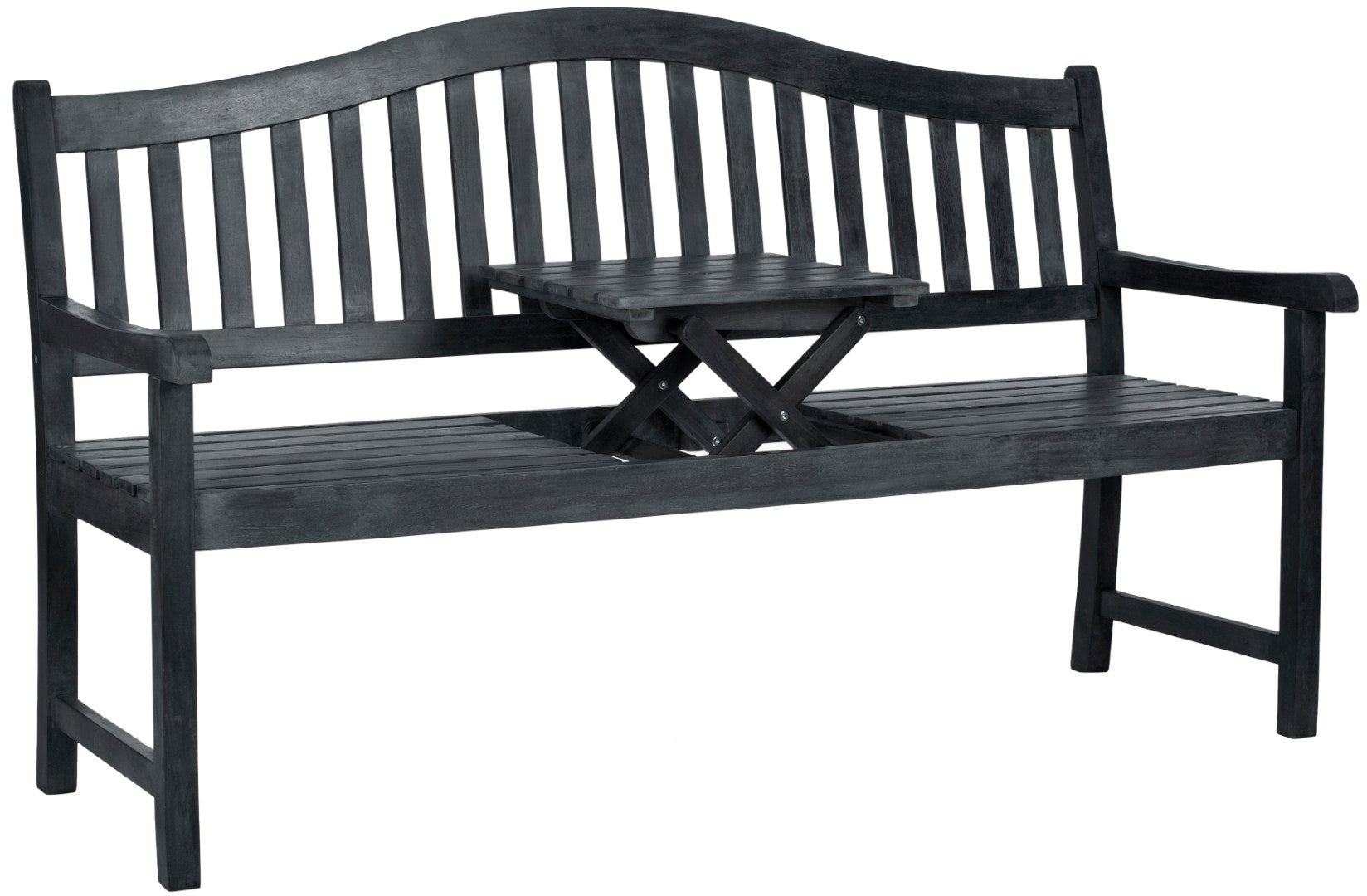 MISCHA Elegant Outdoor Bench – Handcrafted Acacia Wood with Galvanized