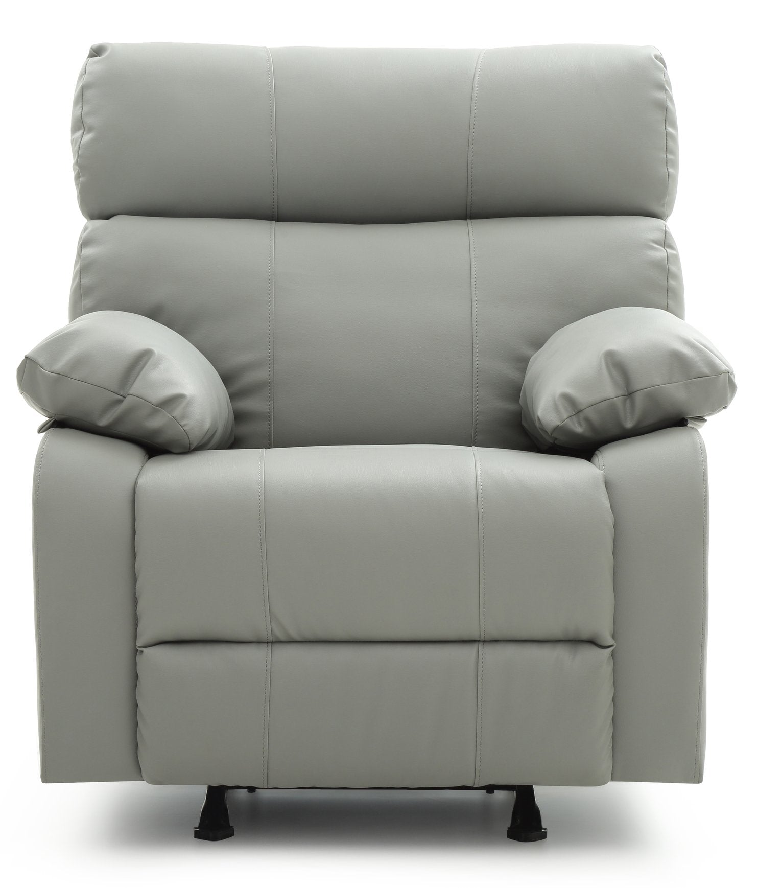 Glory Manny G531-Rc Gray Pu Rocker Recliner With Pub Back, Heavy-Duty