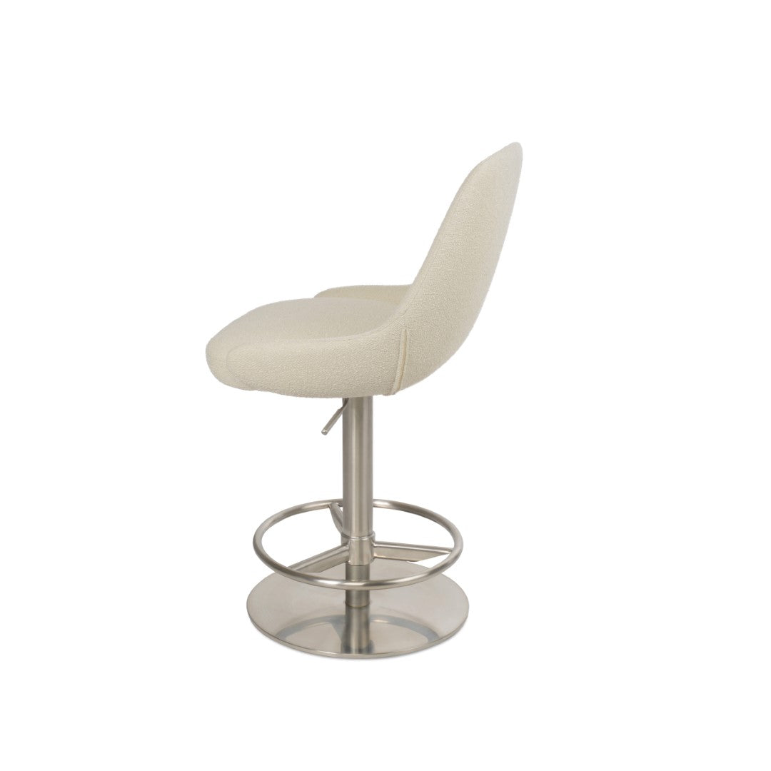 Gazel Piston Barstools & Counterstools - Luxurious Fabrics, Adjustable