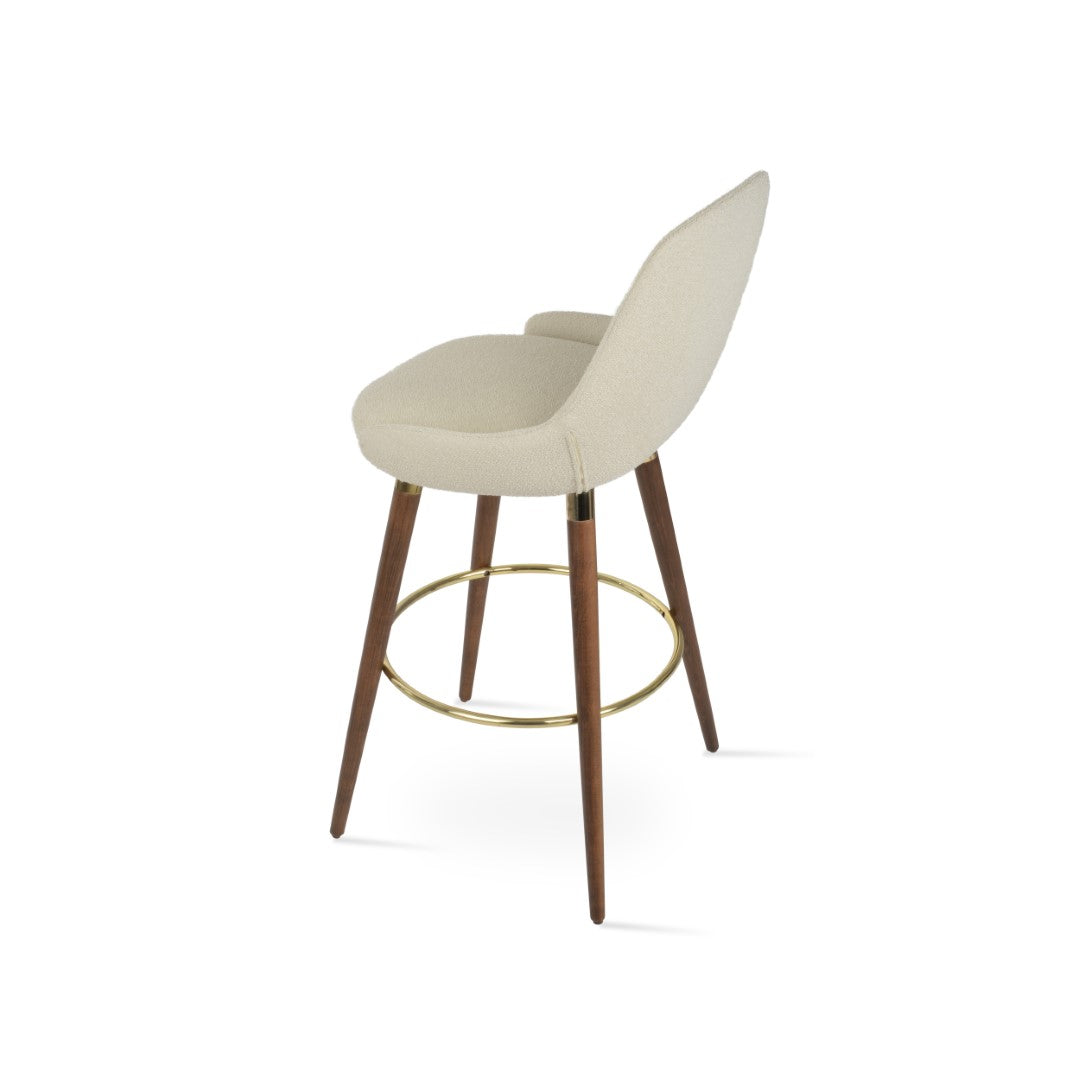 Gazel Elegant Barstools & Counterstools - Premium Fabrics, Solid Wood,