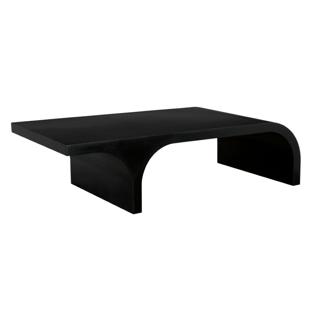 Maximus Coffee Table - Industrial Minimalist Design in Matte Black, Du