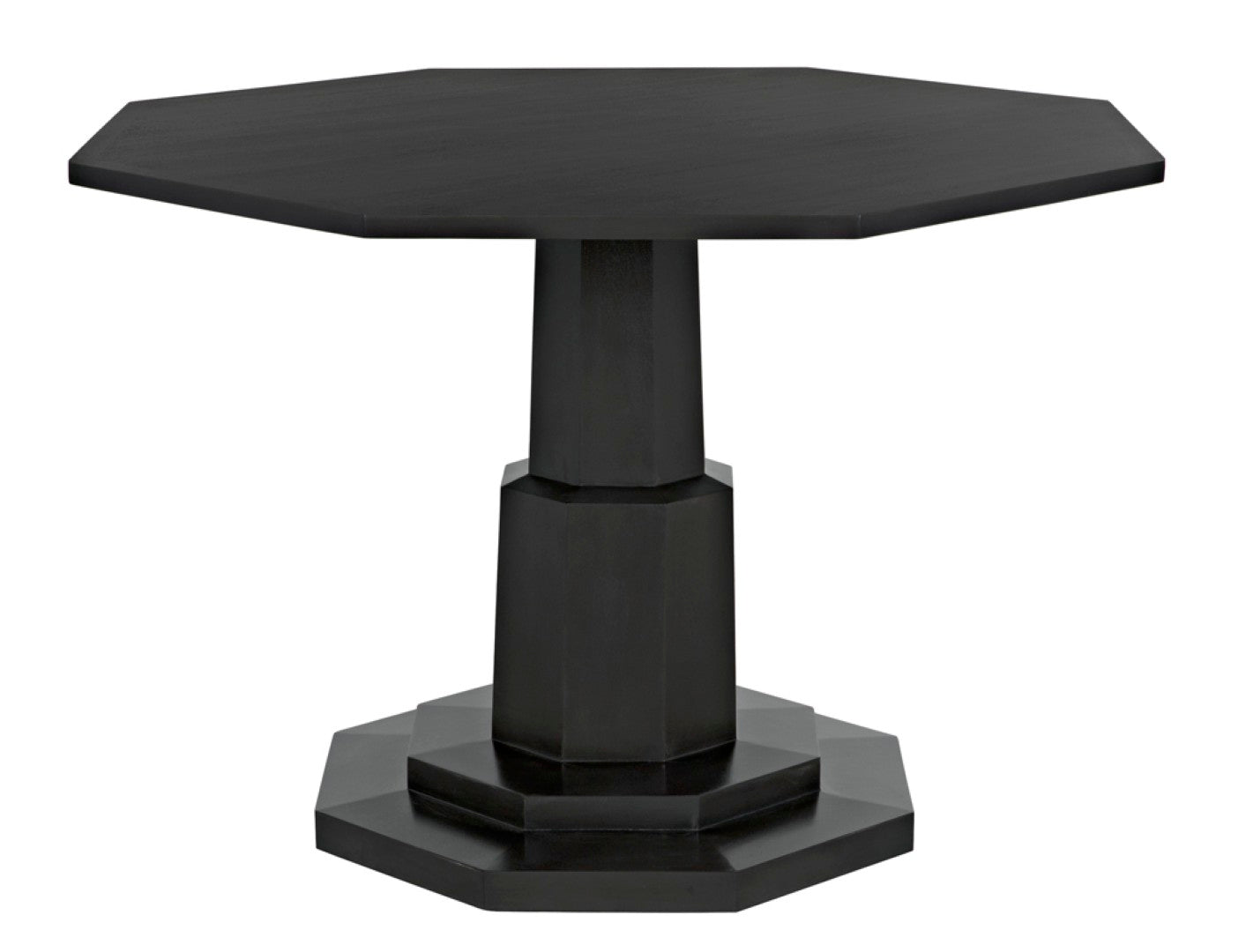 Octagon Table, Pale Mahogany Dining Centerpiece with Eight-Sided Desig