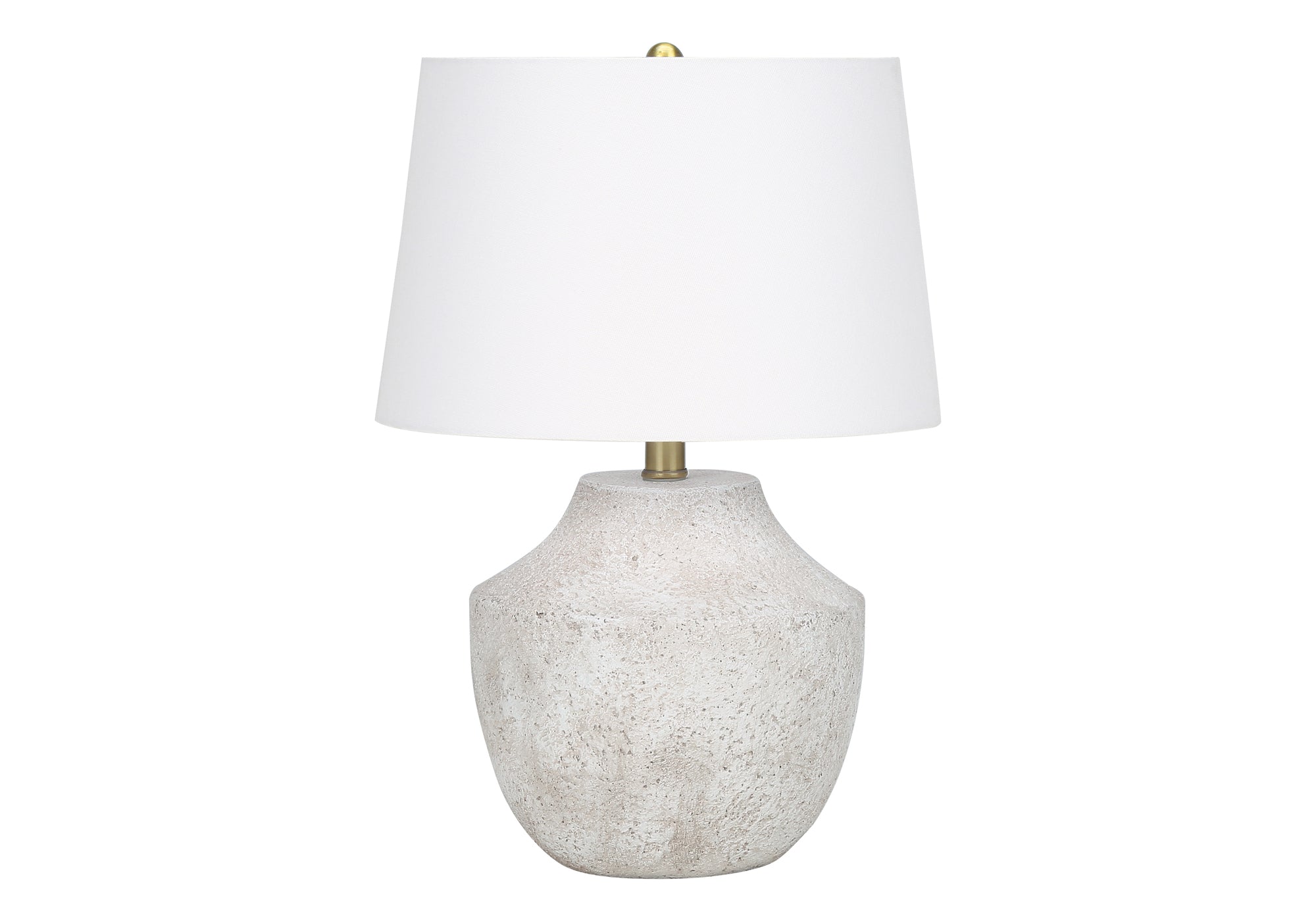 Lighting, 20" Modern Table Lamp with Textured Concrete Base and Elegan