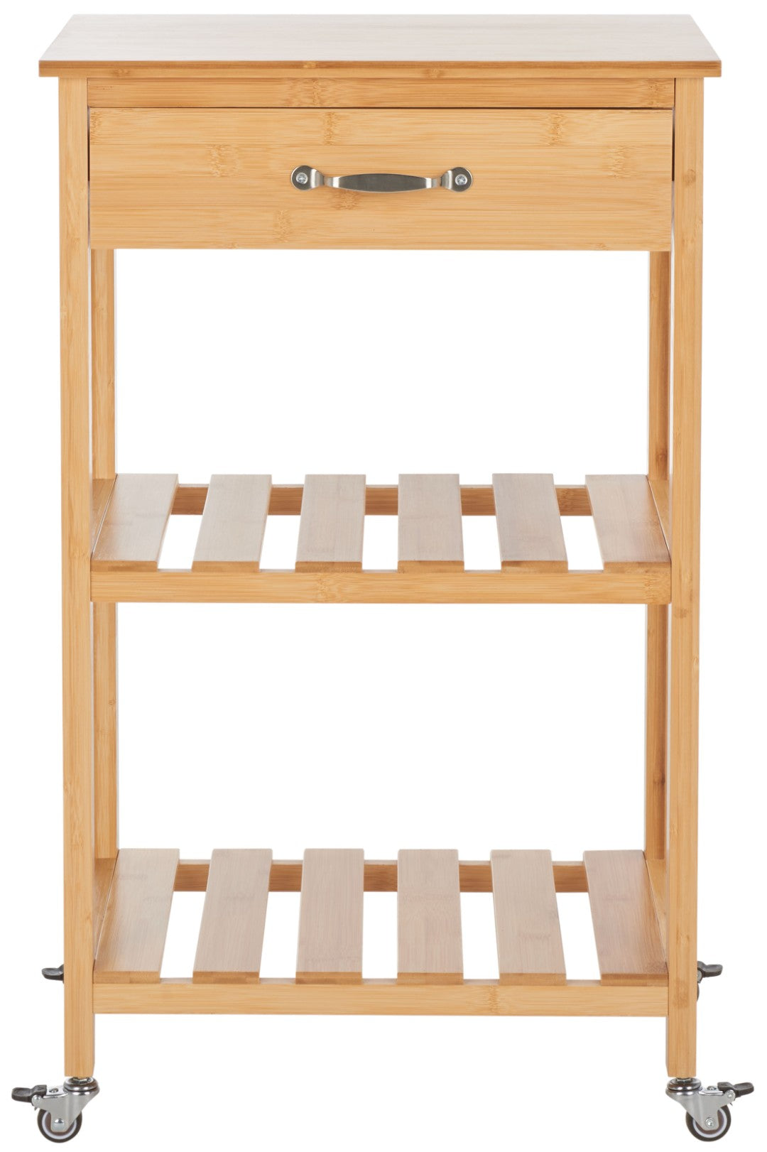 Corteau Bamboo Kitchen Cart - Versatile, Stylish Storage With Rolling