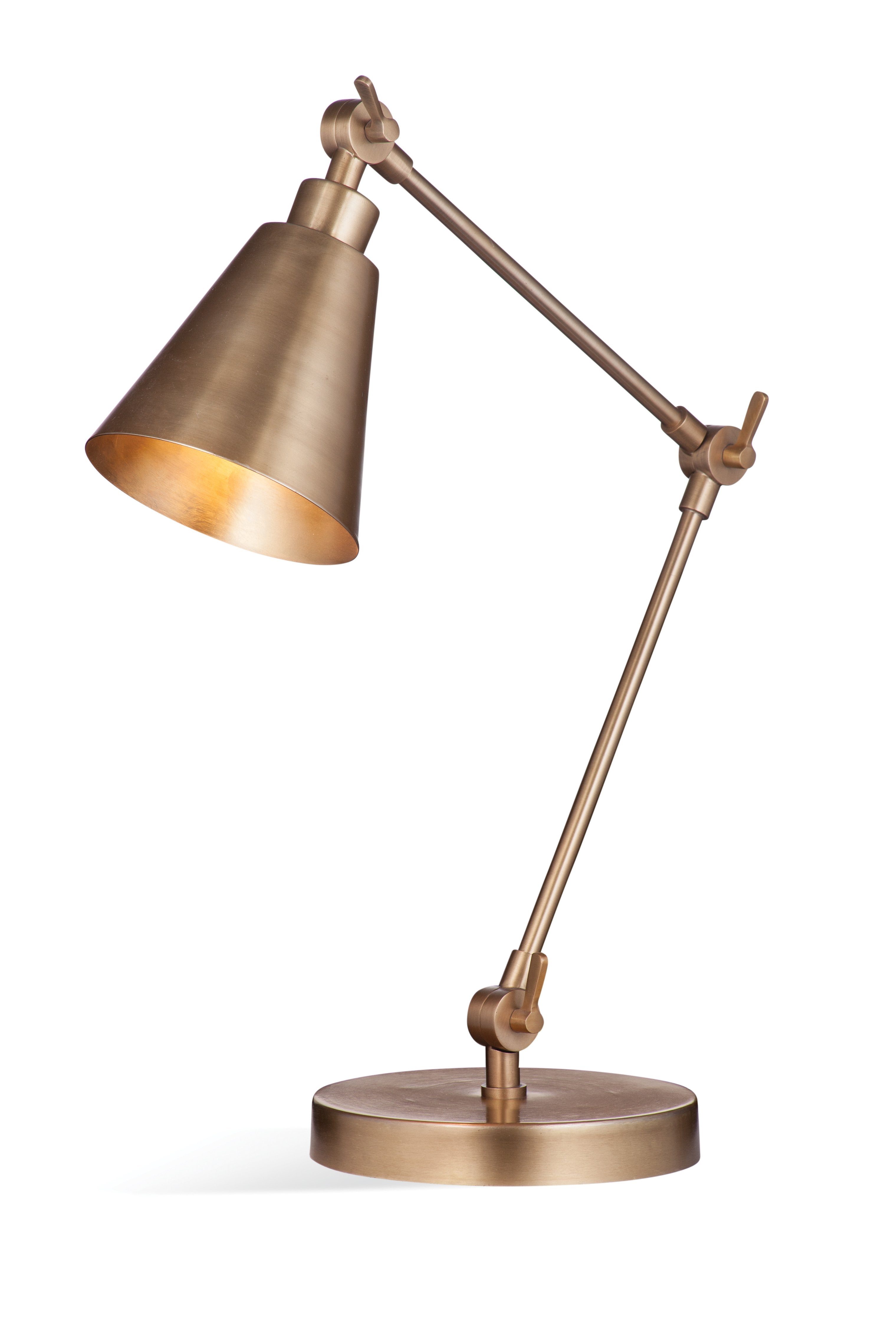 Del Norte Table Lamp - Adjustable Brass Design with 3 Hinges for Perfe