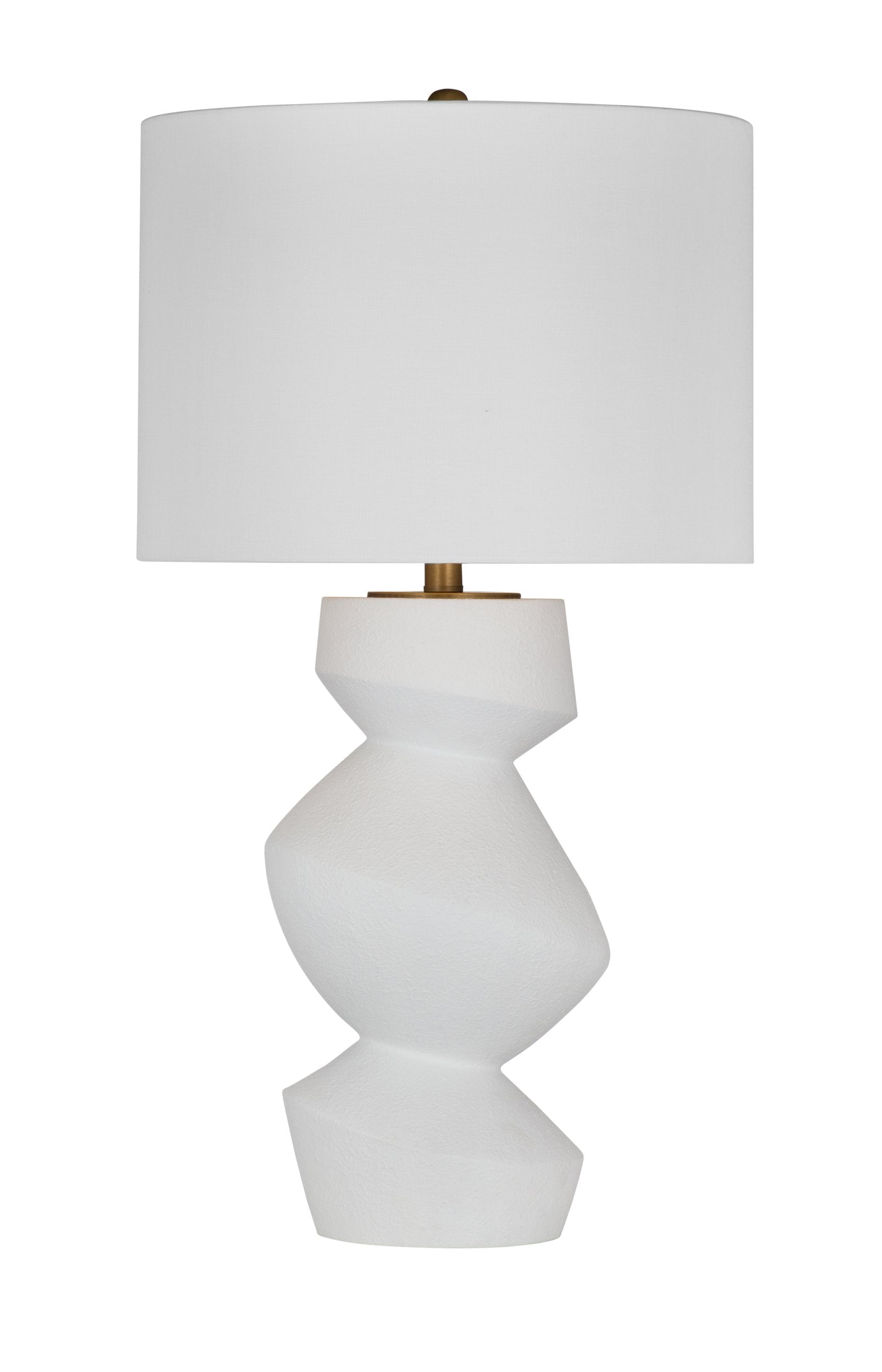 Helen Table Lamp - Contemporary Matte White Design with Elegant Drum S