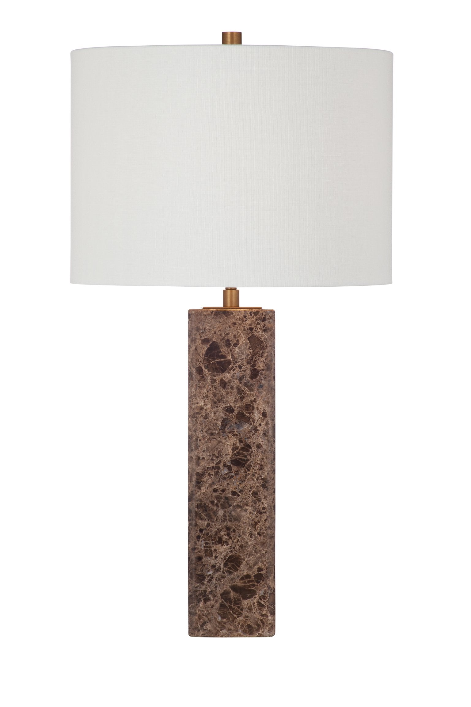 Berrien Table Lamp: Elegant Brown Marble Base, Versatile Design, Adjus